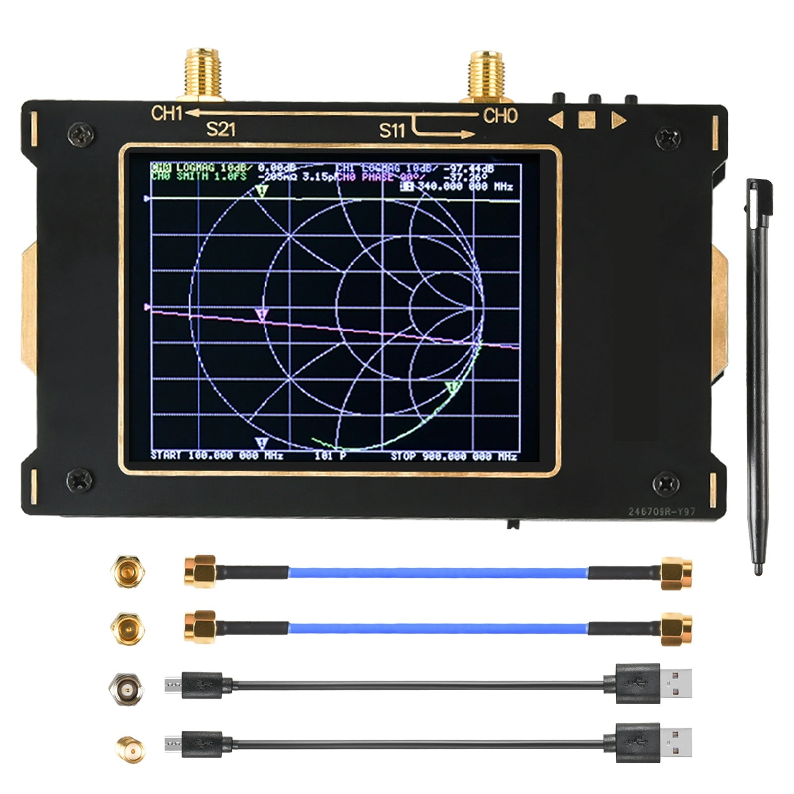 Vector Network Analyzer, S-A-A-2 V2 Vector Analyzer 10KHz~3GHz MF HF ...