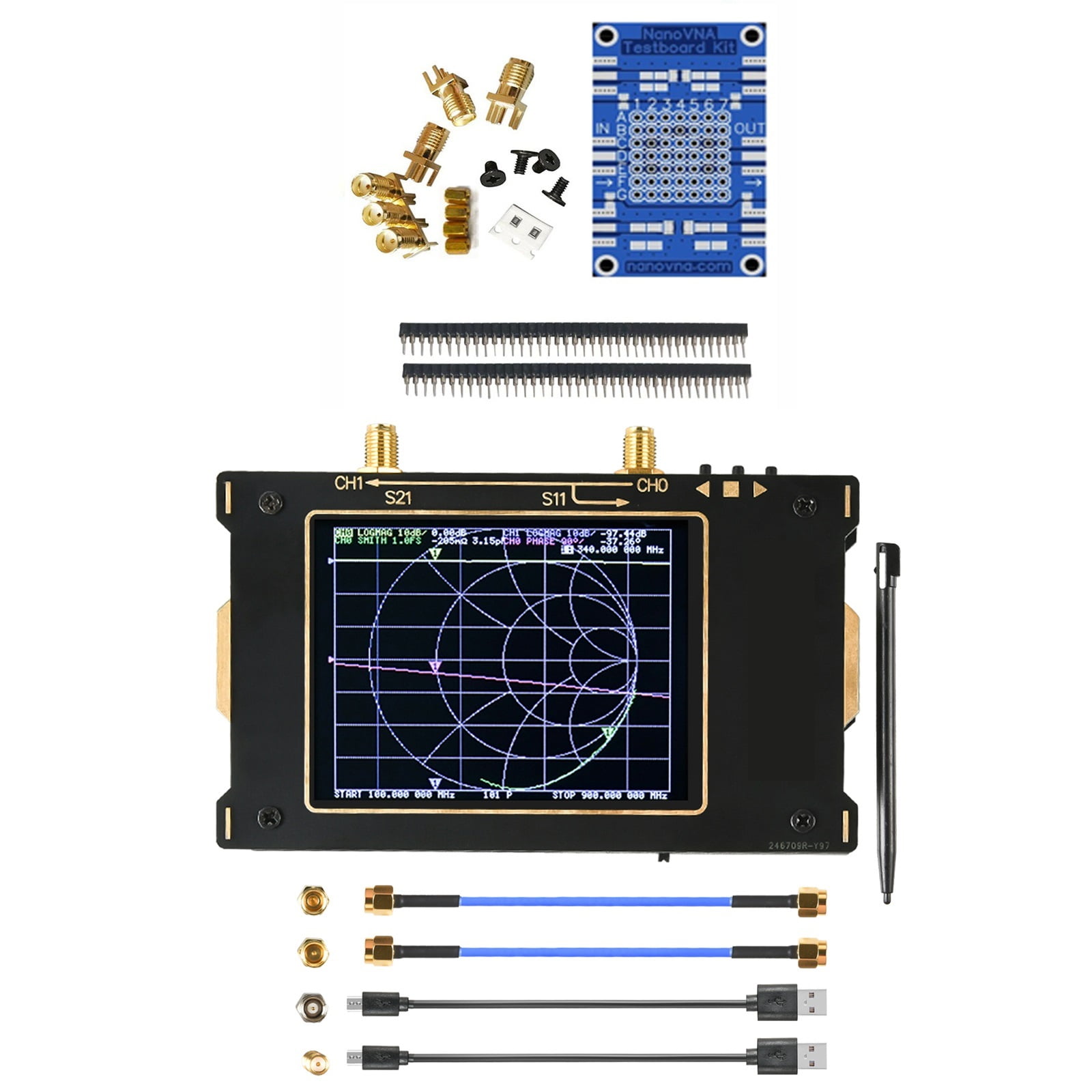 Vector Network Analyzer, S-A-A-2 V2 Vector Analyzer 10KHz~3GHz MF HF ...