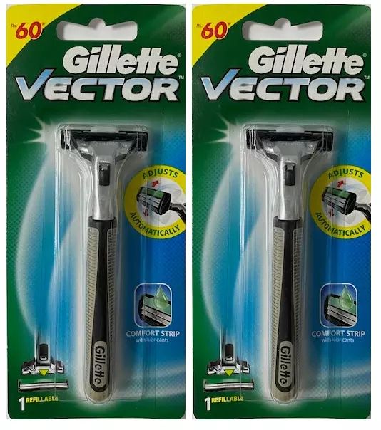 Vector Razor Handle - Holds All Atra Plus & Contour Blades (2 Pack ...