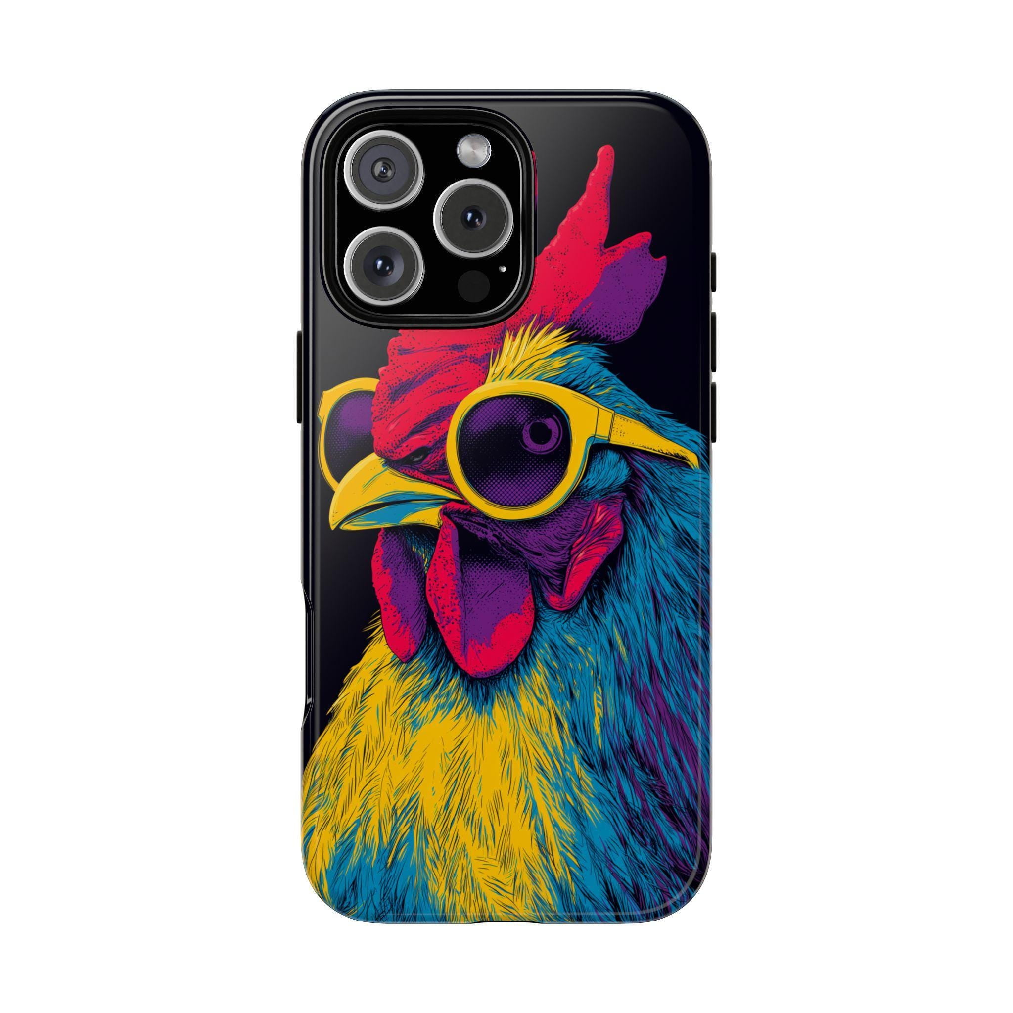 Vector Rooster Chicken Pop Art Bright Retro Style Phone Case with ...