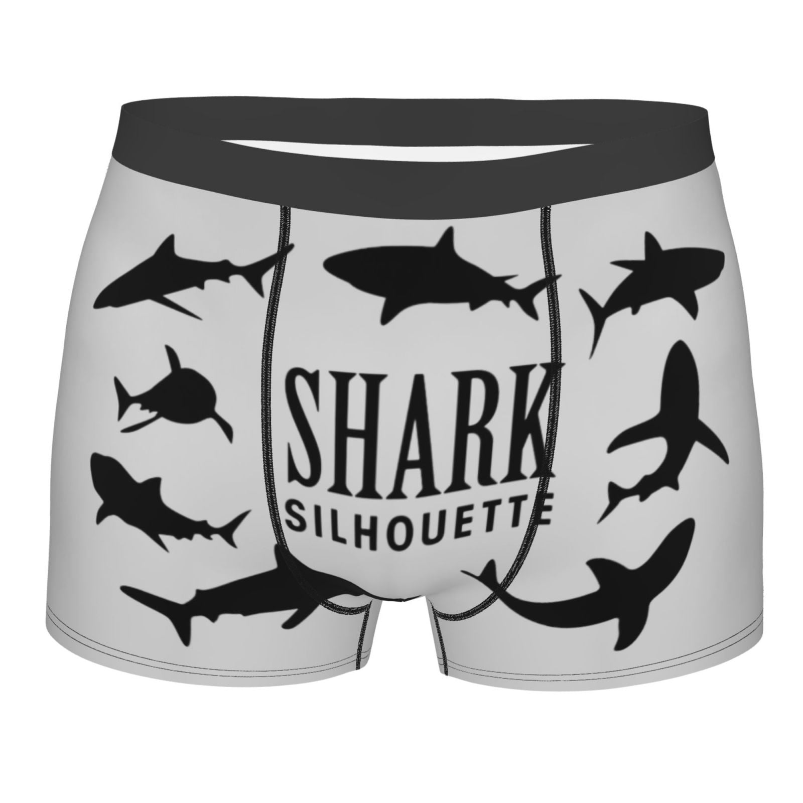 Vector Shark Silhouettes Men'S Comfort Breathable Boxer Briefs, Mens ...