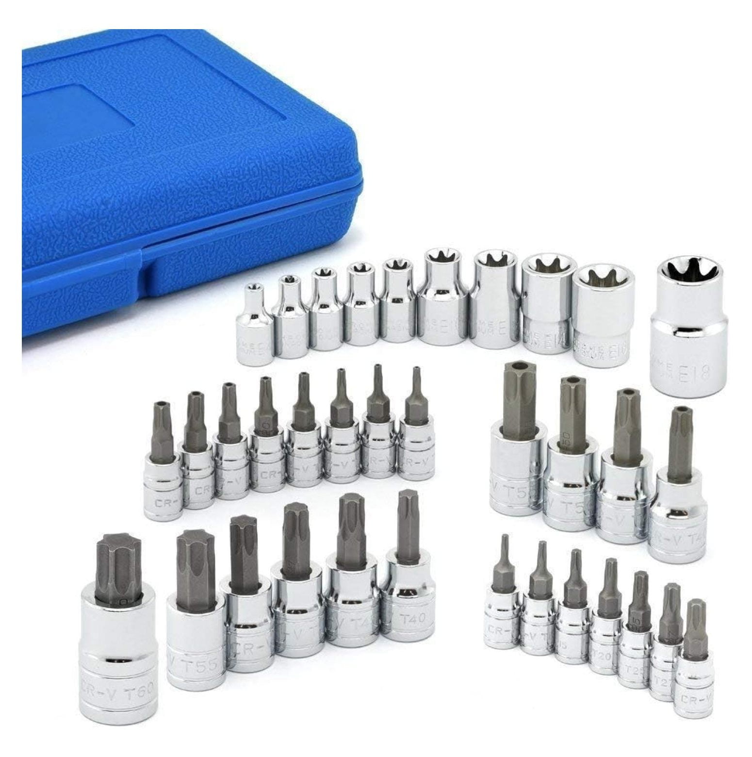 Vector Tools Torx Bit and External Torx Socket Set, Tamper Proof, T8 ...