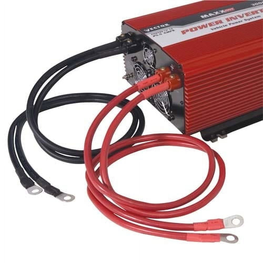 Vector VEC085D 3 Ft. 4AWG Cable Set For Inverters & Battery Chargers ...