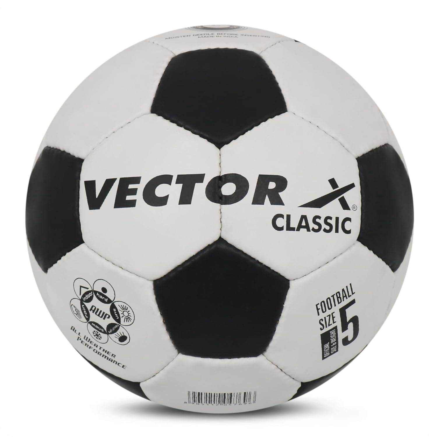 Vector X CLASSIC Synthetic Rubberized Hand Stitched Football White ...