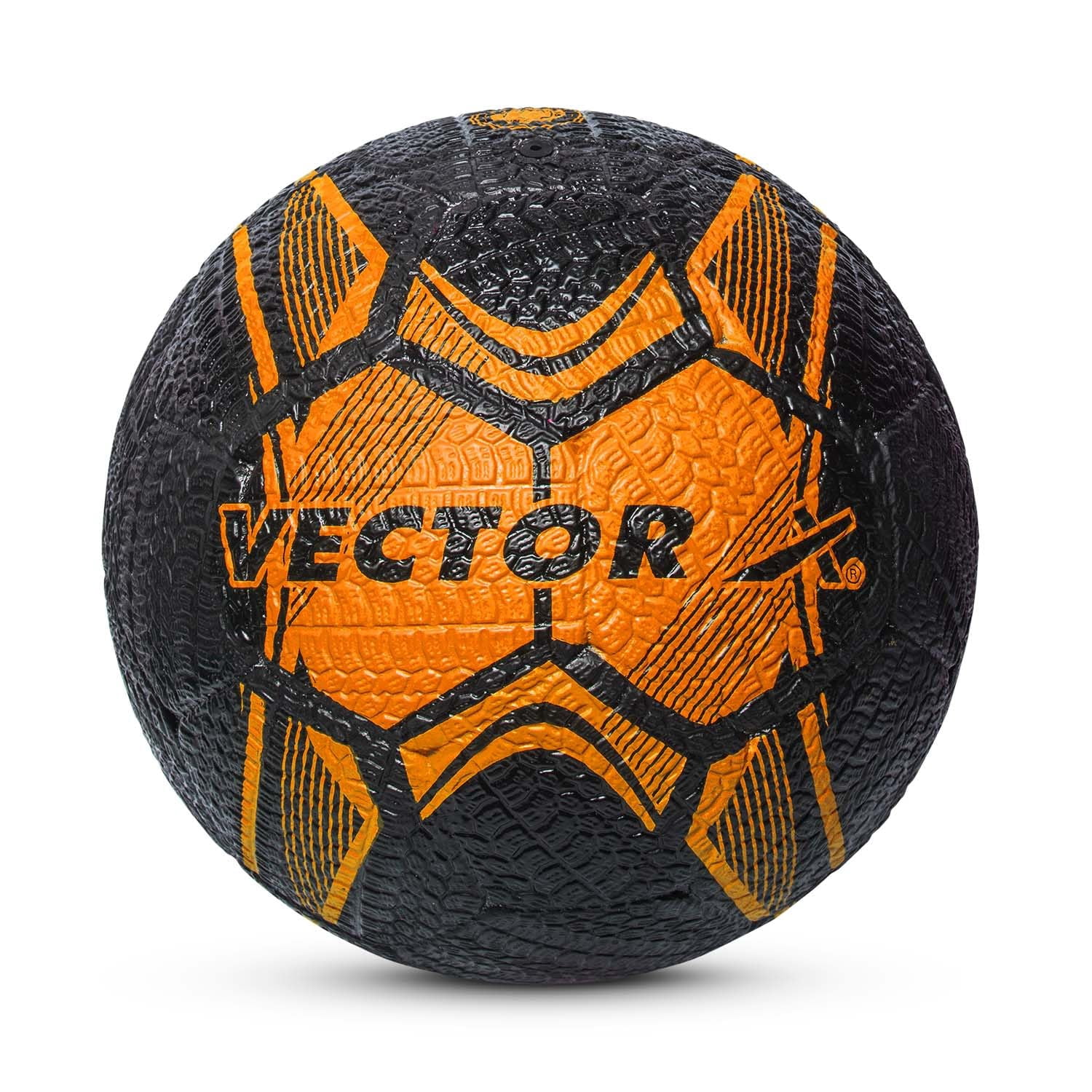 Vector X Street Soccer Rubber Moulded Football Size-5 | Orange & Black ...
