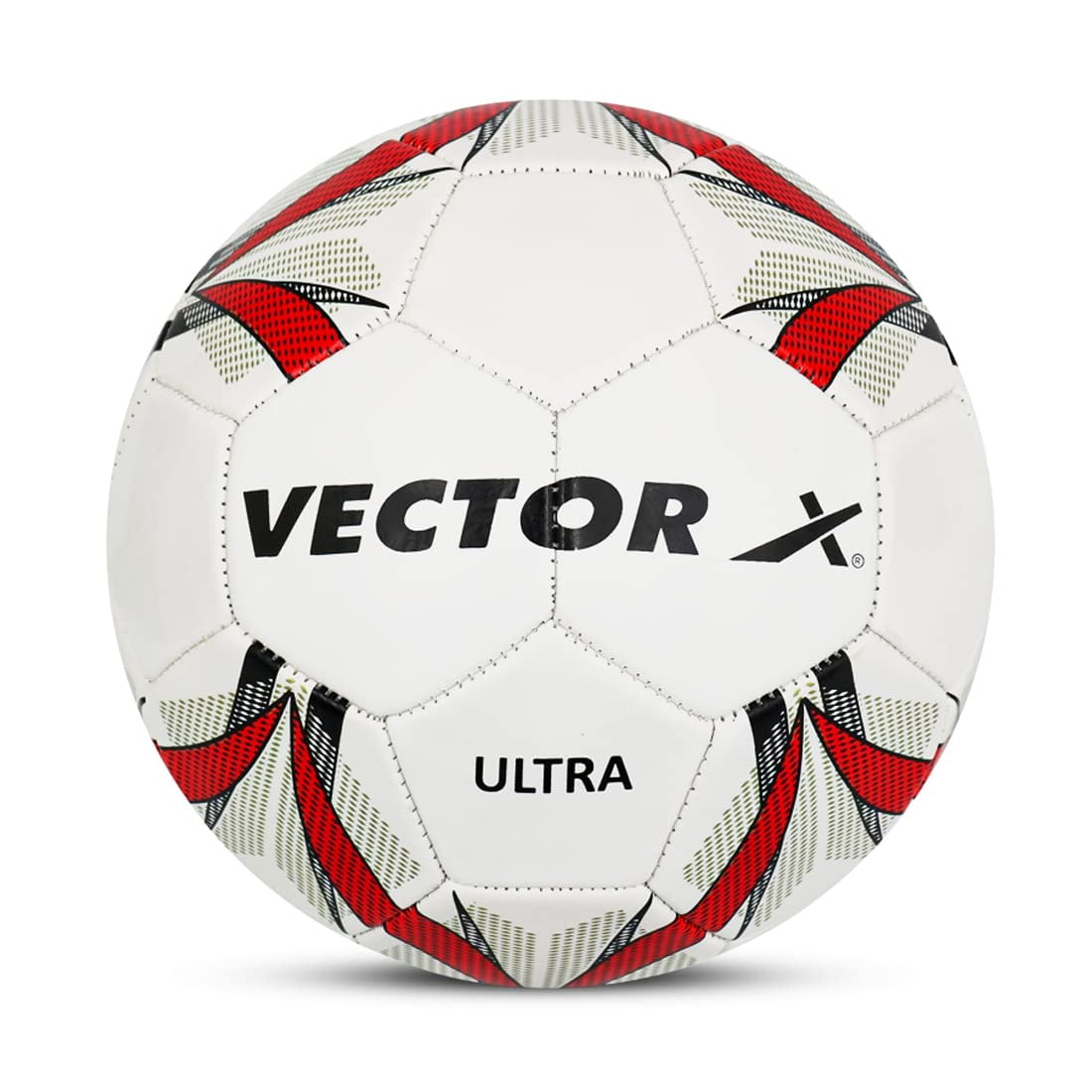 Vector X Ultra Pvc Machine Stitched Football, Color White & Red | Size ...