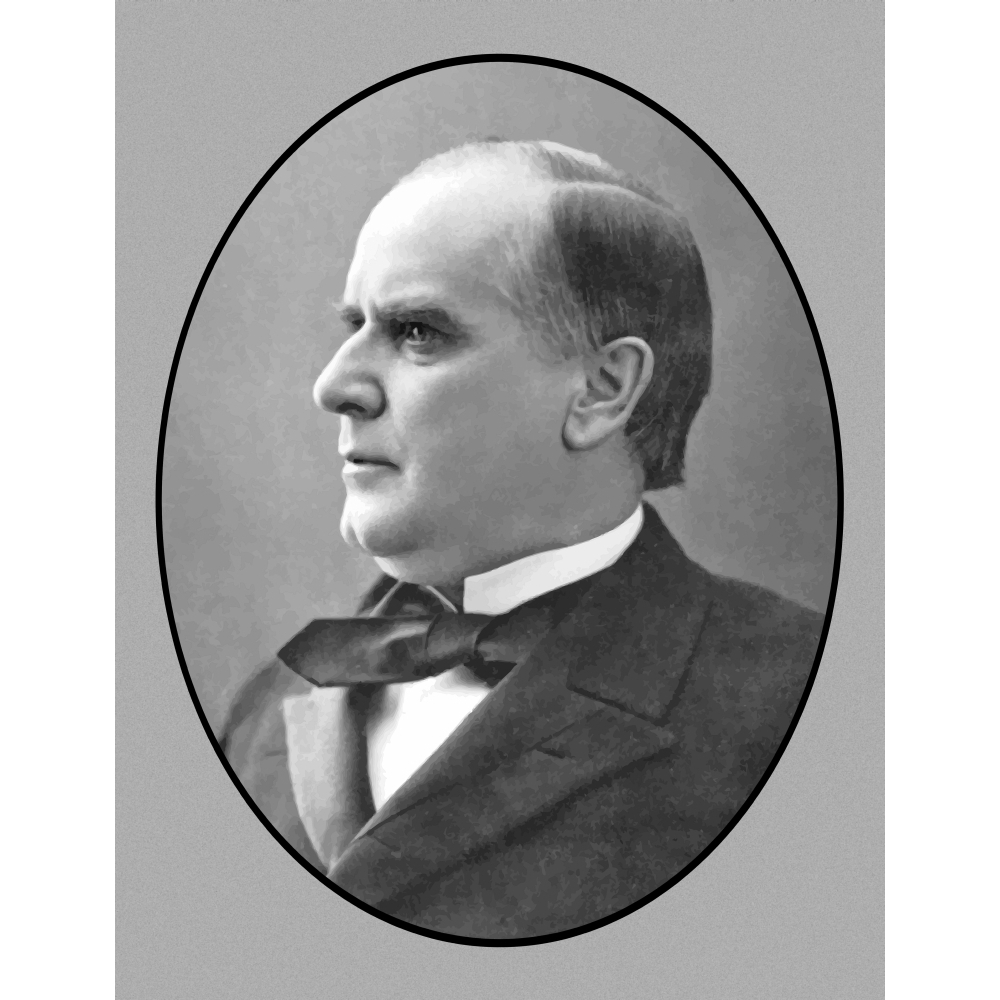 Vector portrait of President William McKinley Jr Poster Print - Walmart.com