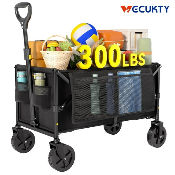 Vecukty Collapsible Folding Wagon,Portable Utility Wagon Cart for ...