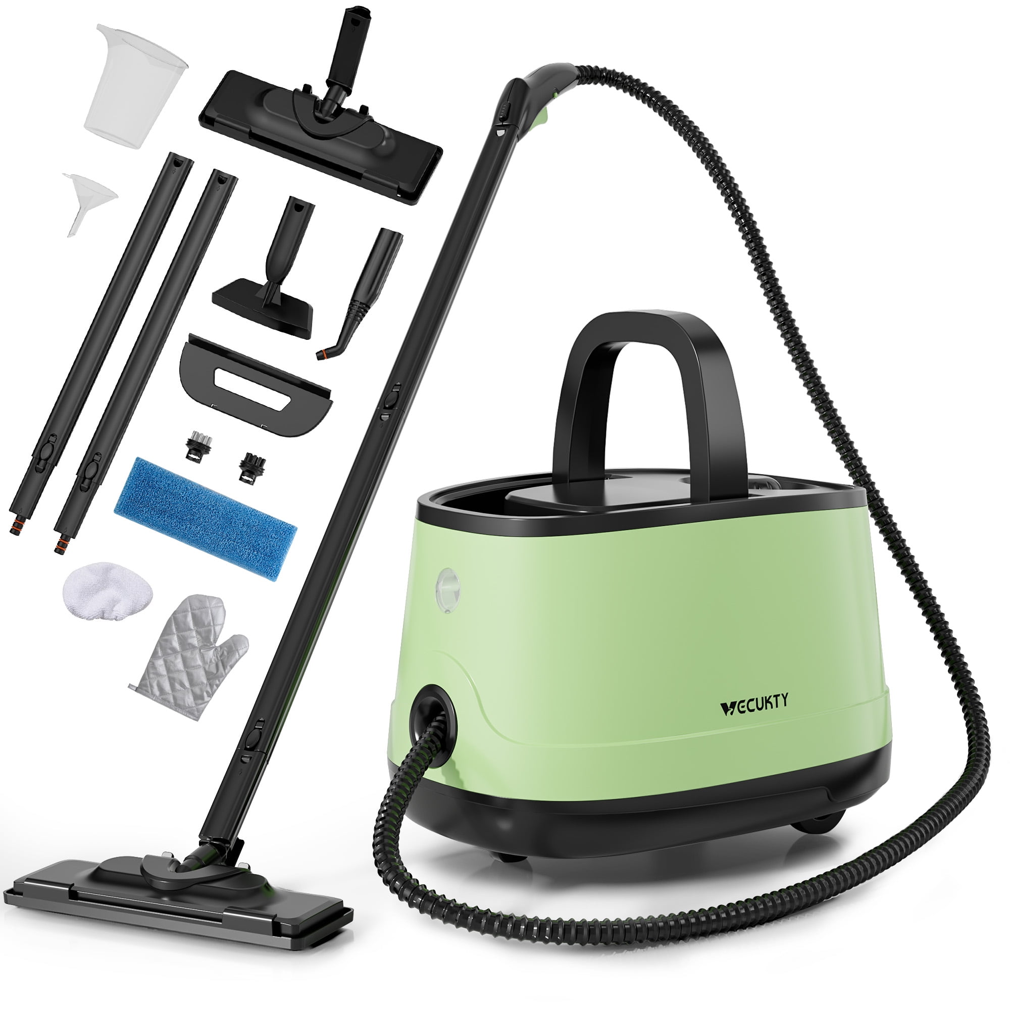 Vecukty Steam Cleaner, Powerful Steam Mop with 14 Accessories for Home ...