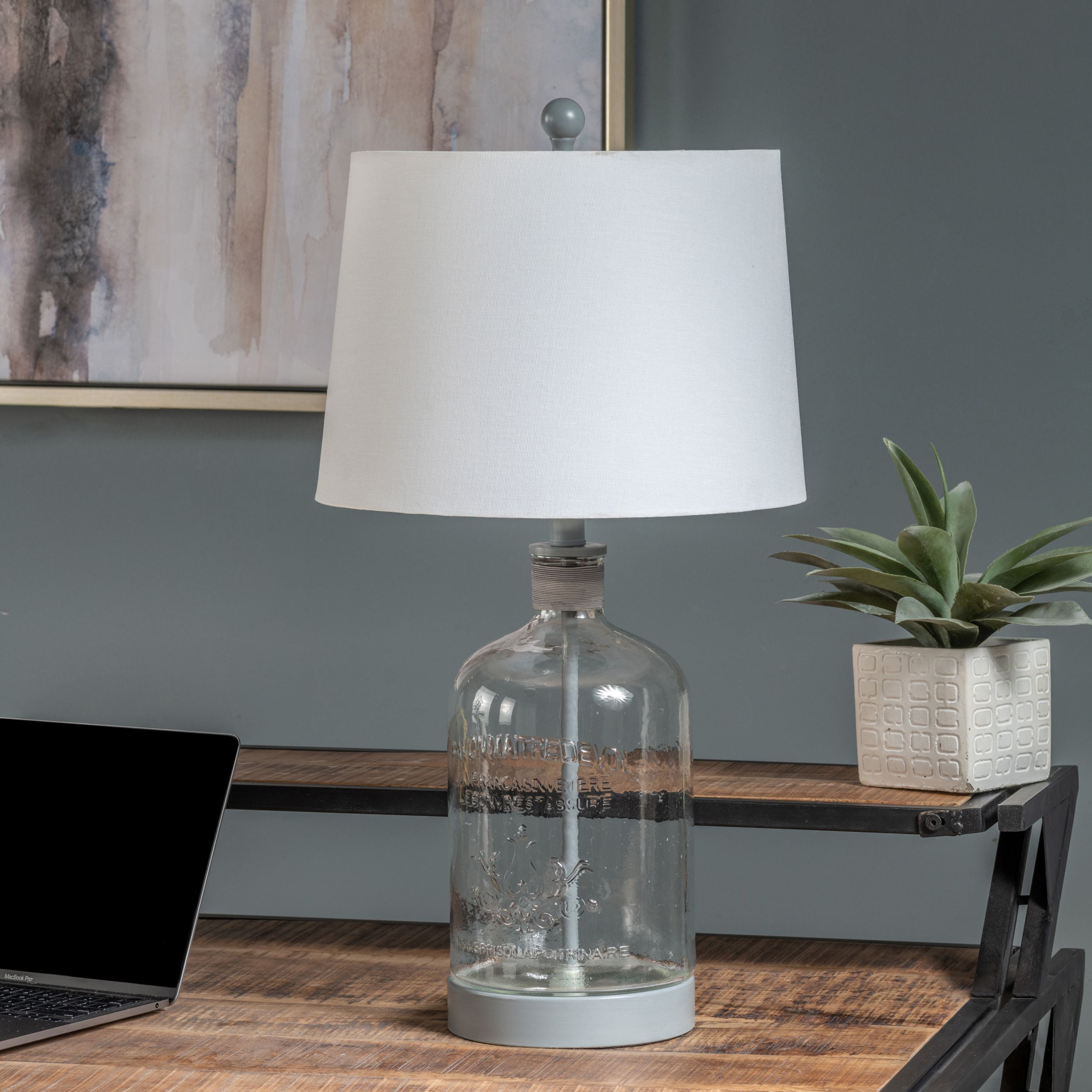 Veda 26.5" Table Lamp, Transparent - Walmart.com