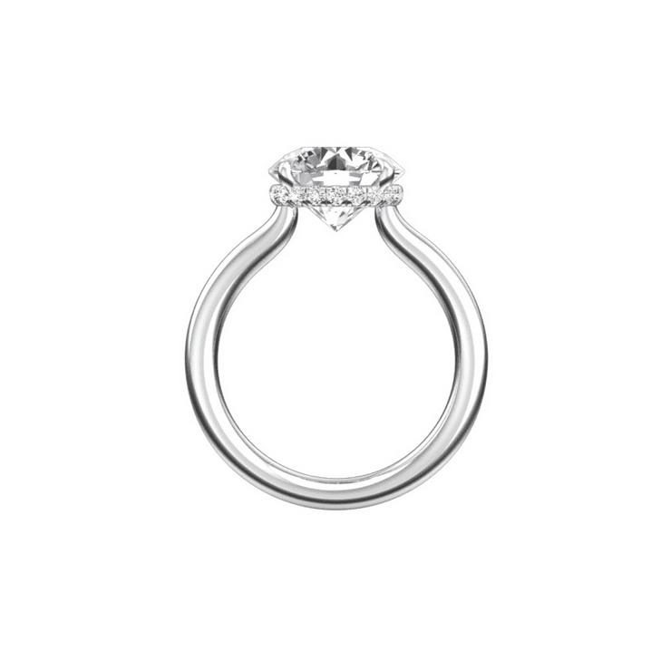 Veda Jewel 1.58 Ct Low Profile Round Solitaire Engagement Ring - Lab ...