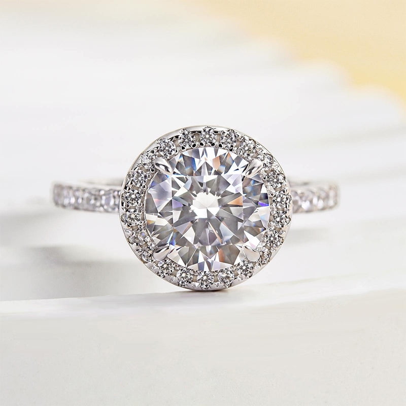 Veda Jewel 1.6 Ct Round Brilliant Cut Lab-Created Diamond Ring - 14K ...