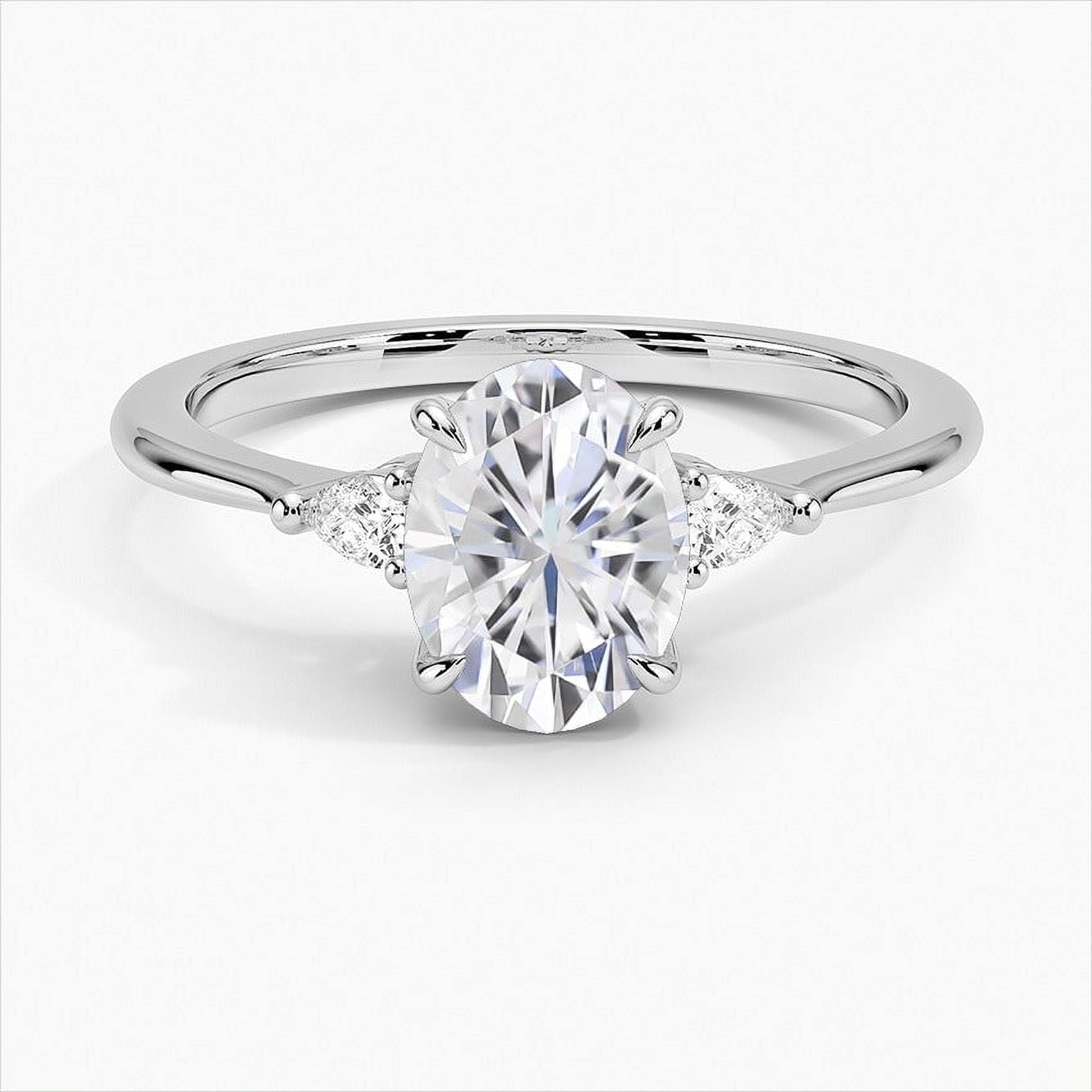 Veda Jewel 14K White Gold Plated 2.32 Ct Oval Cut Simulated Diamond ...