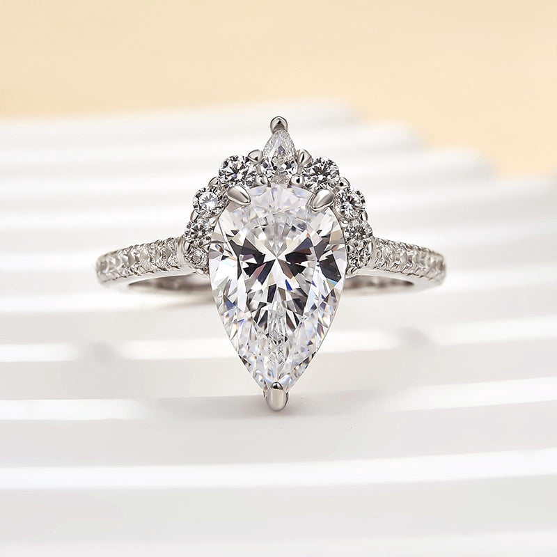 Veda Jewel Pear Cut 1.4 Ct Engagement Ring for Women – Lab-Created ...