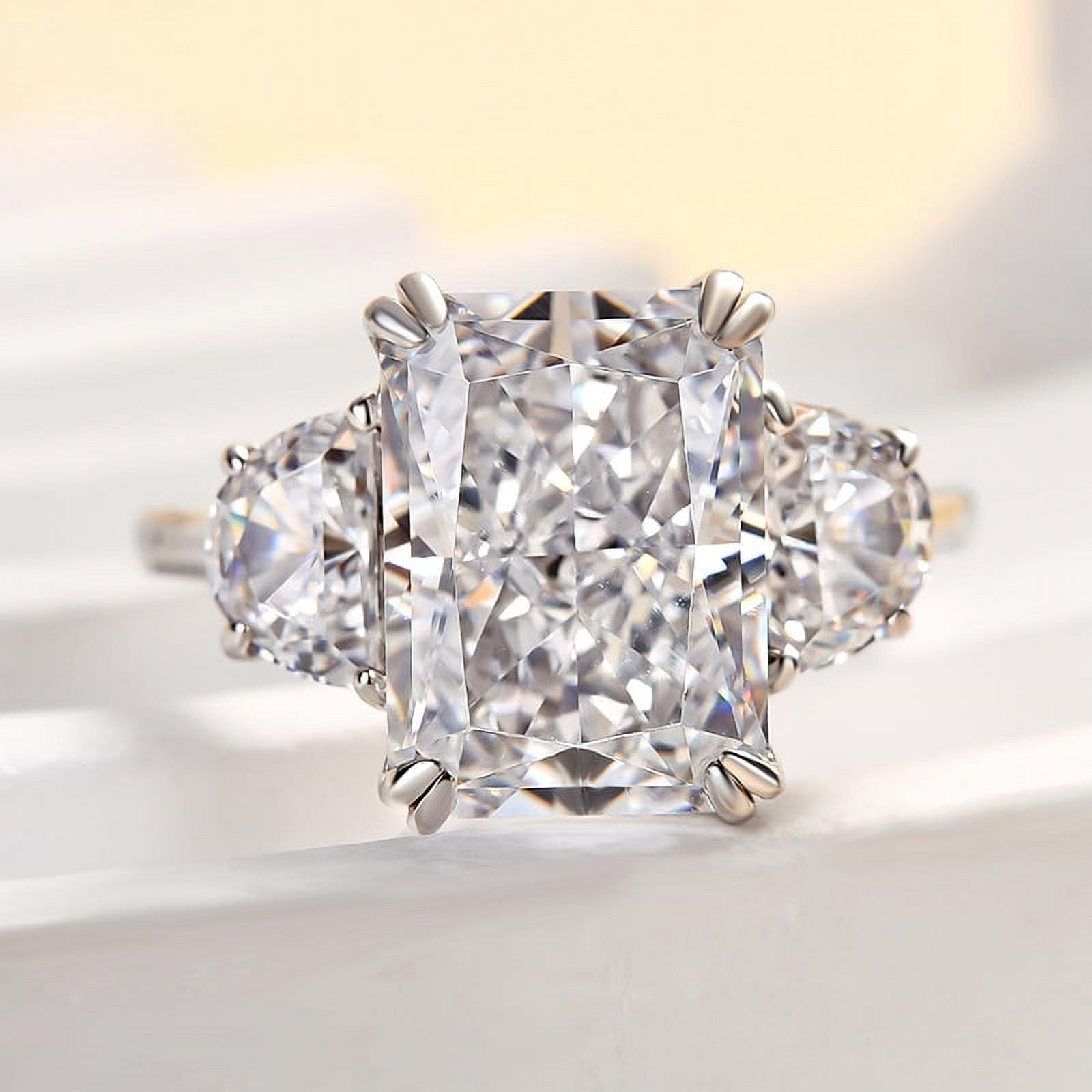 Veda Jewel Stunning 2 Ct Radiant Cut Lab-Created Simulated Diamond ...