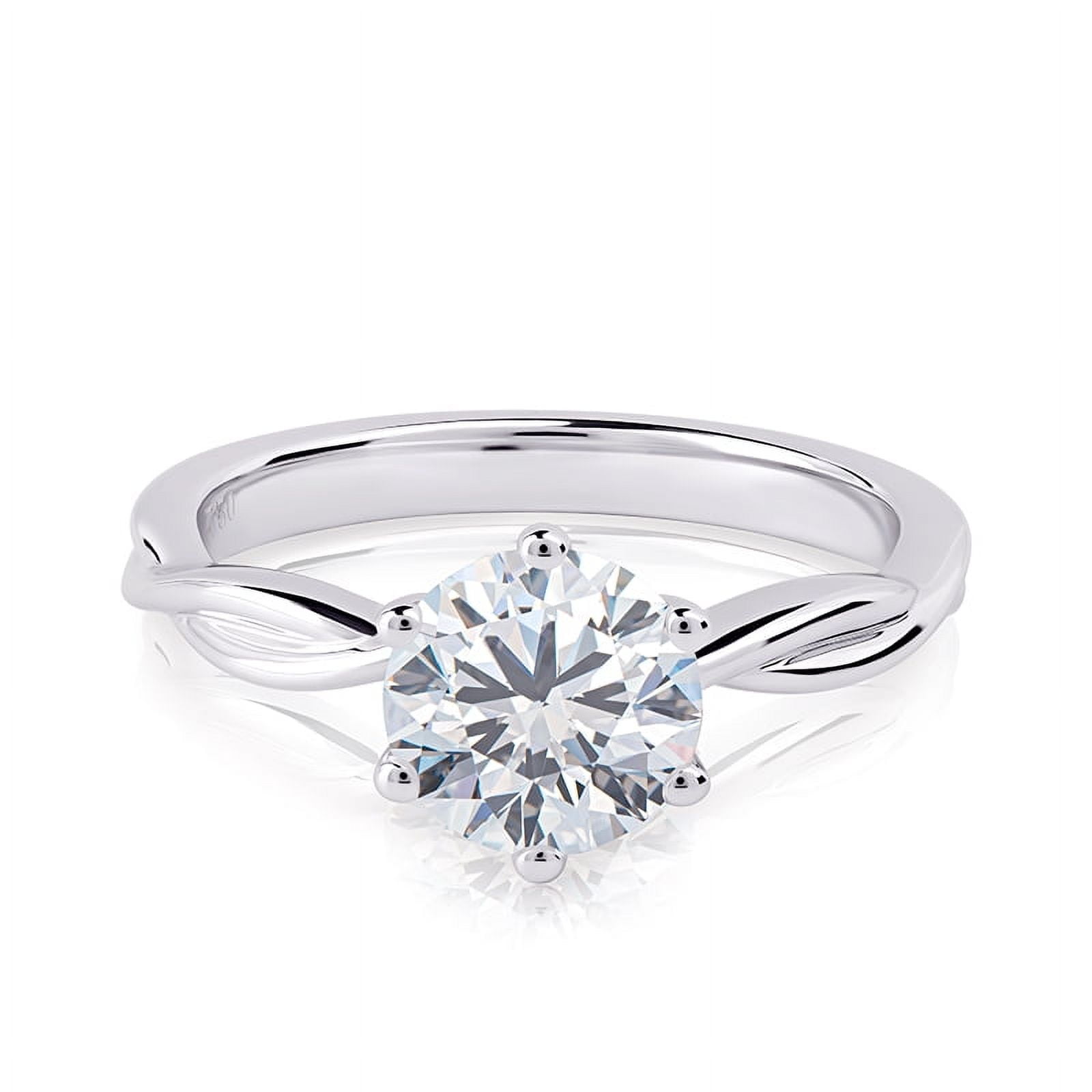 Veda Jewelry 1.86 Ct Round Moissanite Solitaire Ring for Women ...