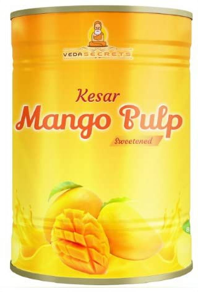 VedaSecrets Mango Pulp Puree - Kesar (Sweetened) 850G (1.875lbs) ~ All ...