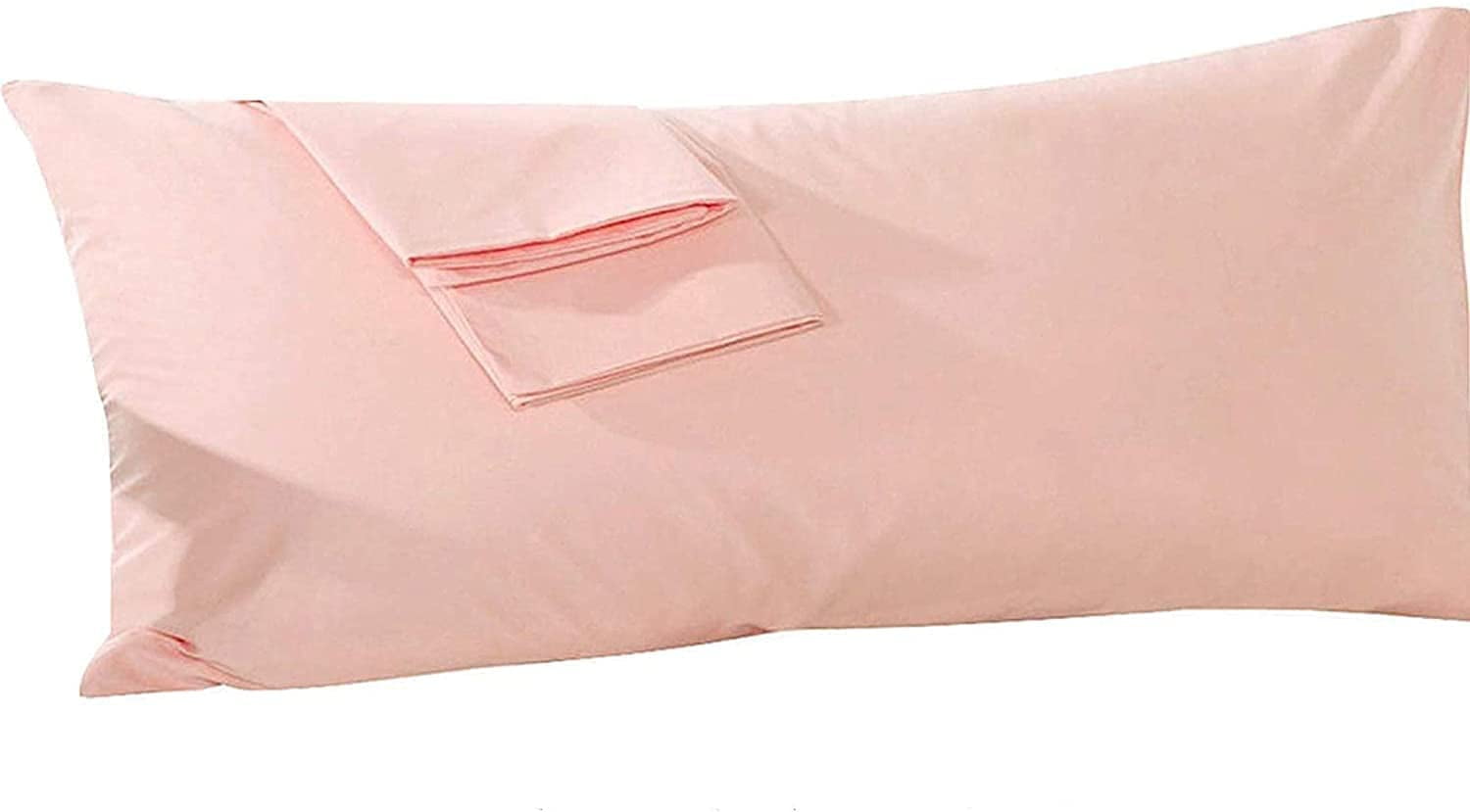 Vedanta Home Collection Body Pillow Cover, 20"x 48" Blush Body ...