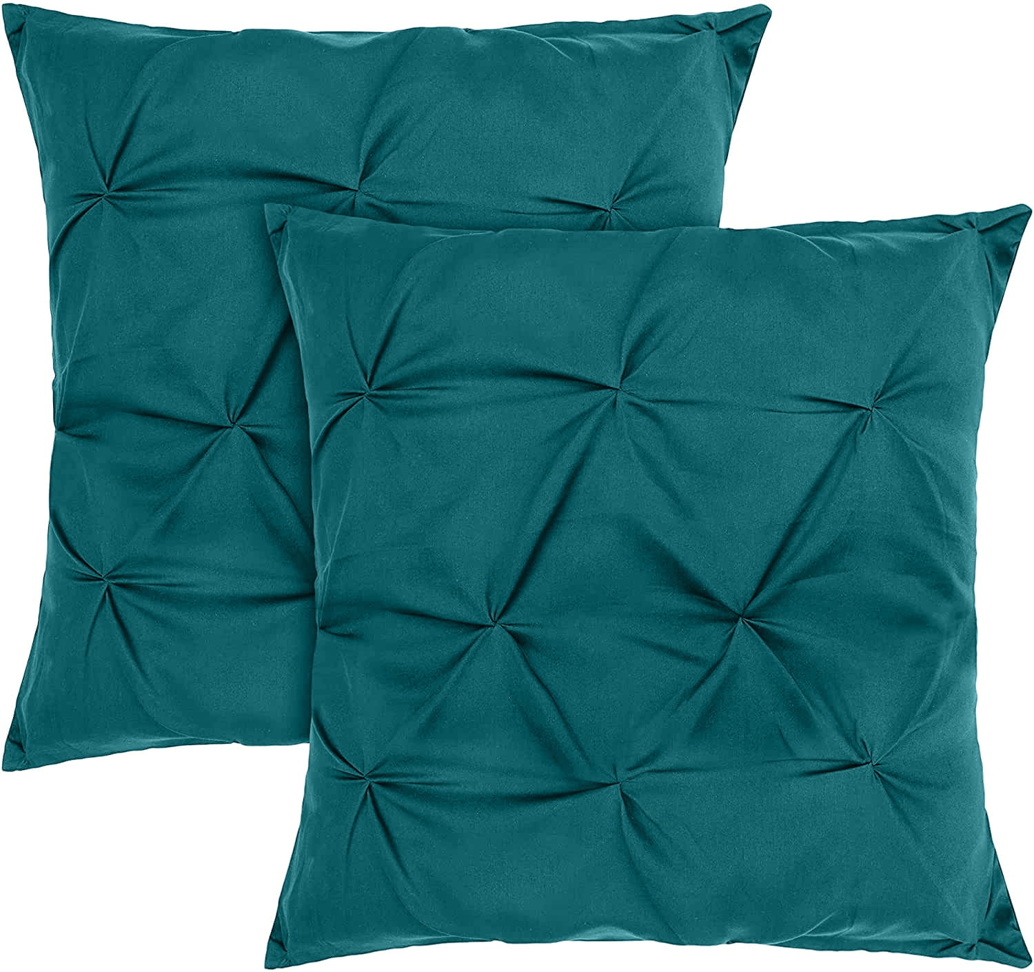 Vedanta Home Collection European Square Pinch Pillow Shams Set of 2 ...