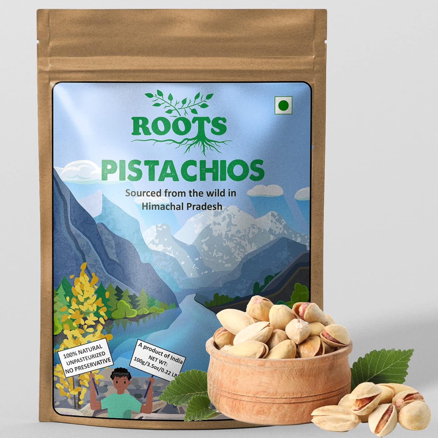 Vedic Roots Natural Himalayan Pistachios (225 g) - Walmart.com