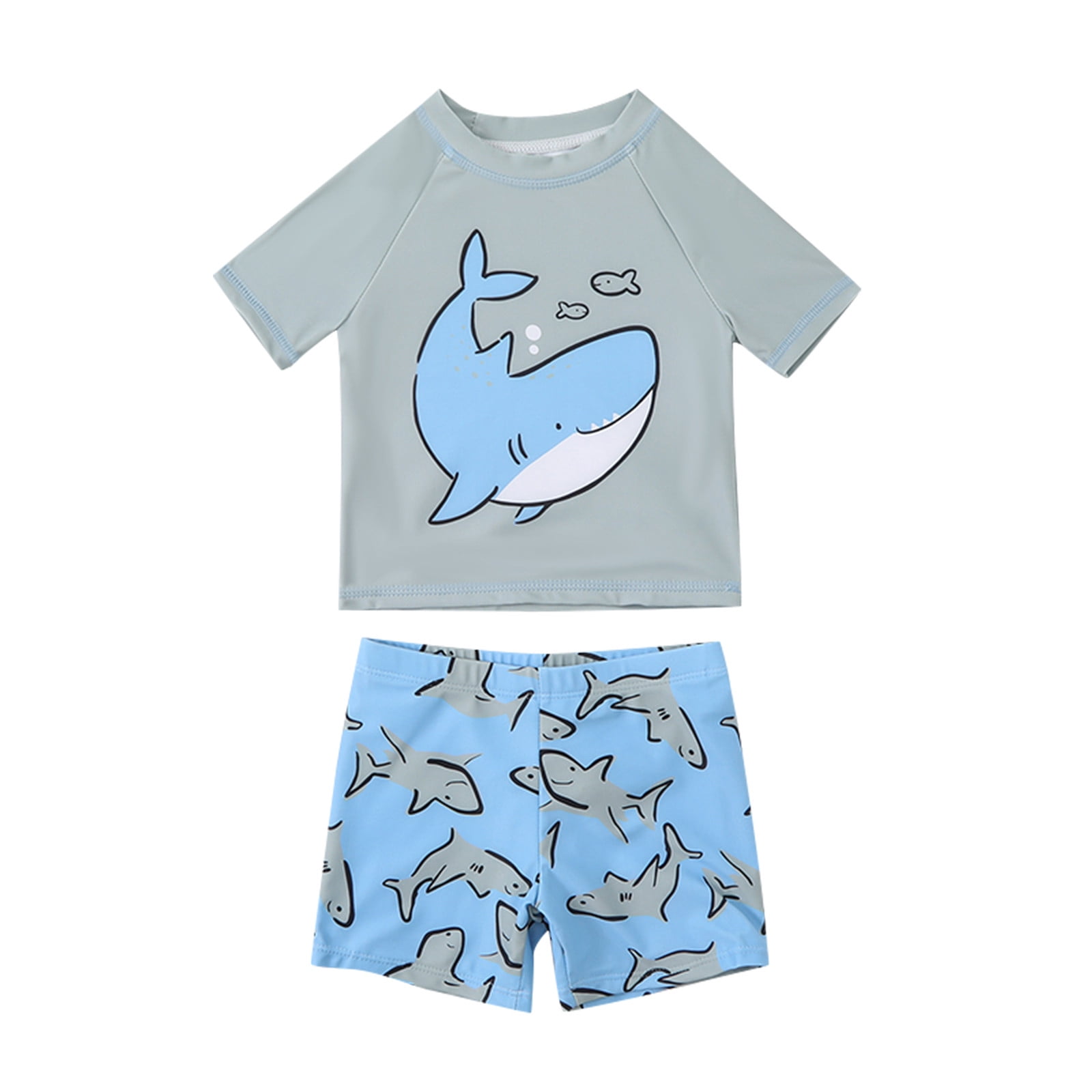 Vedolay Boy Rash Guard Swim Set UPF 50+ Rash Guard and Swim Trunks ...