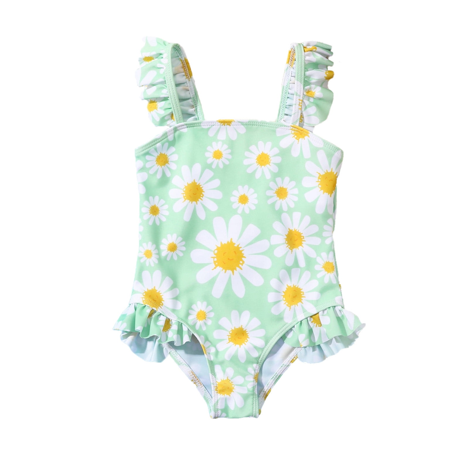 Vedolay Girls Gingham One Piece Swimsuit UPF 50+ Floral Skirted Bathing ...