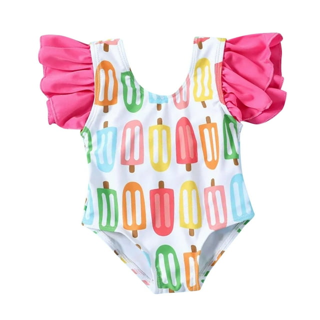 Vedolay Girls Shoulder Detailed One Piece Ruffle Bathing Suit Girls