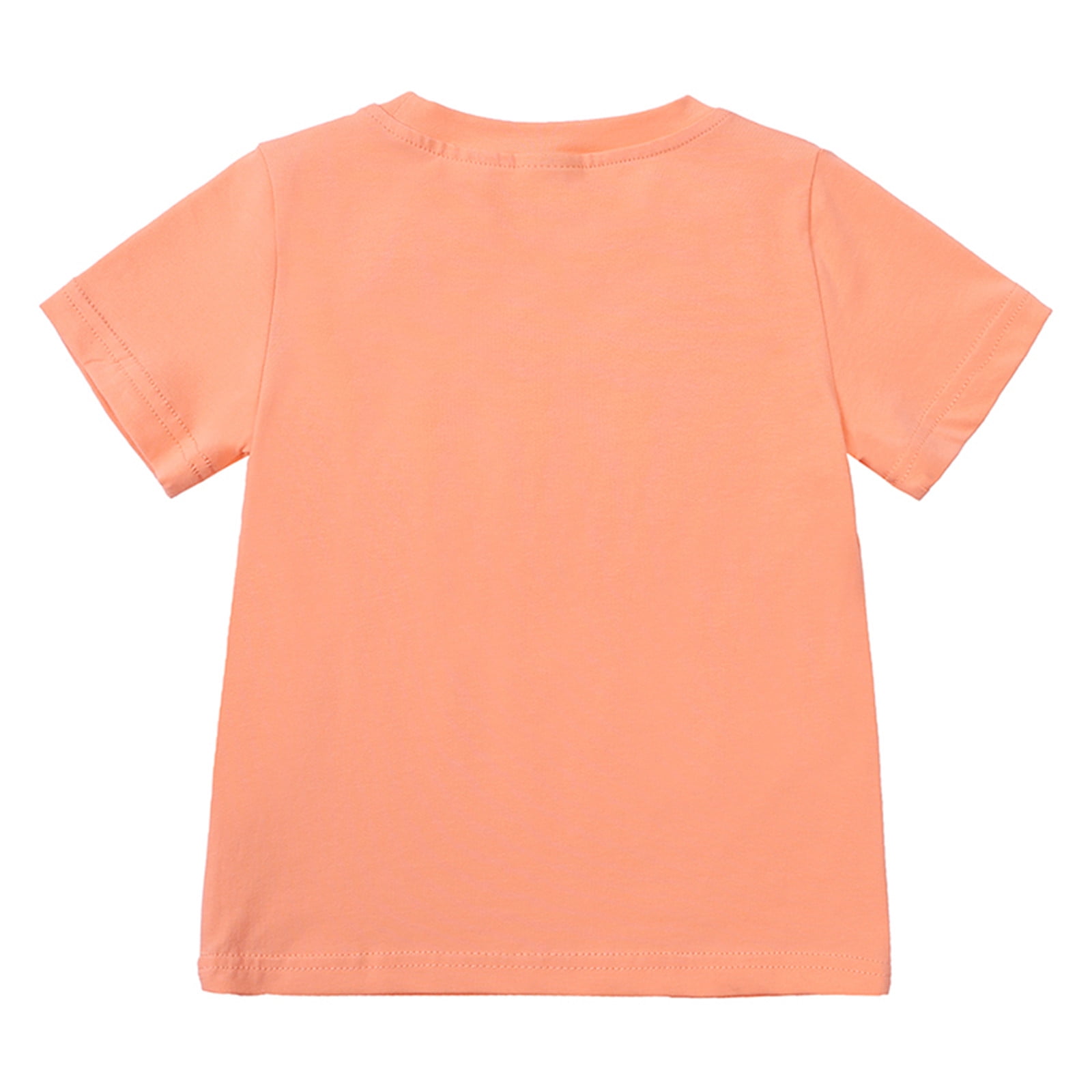 Vedolay Girls Summer Shirt Crew Neck Solid Short Sleeve Cute Kids ...