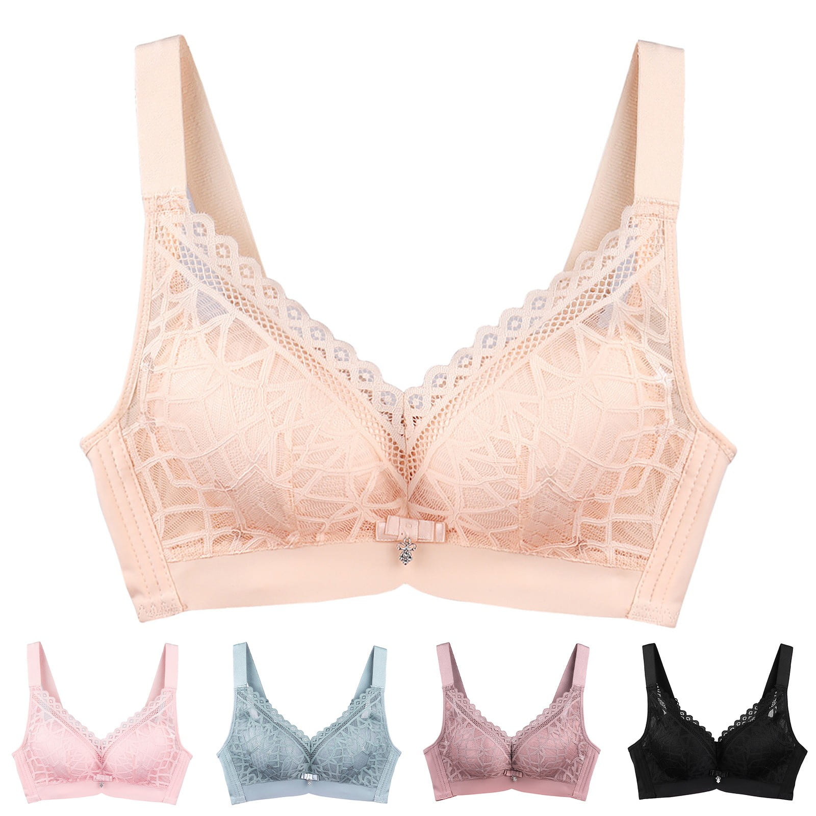 Vedolay Lingerie Womens Seamless Plunge Bra Deep V Neck Wireless