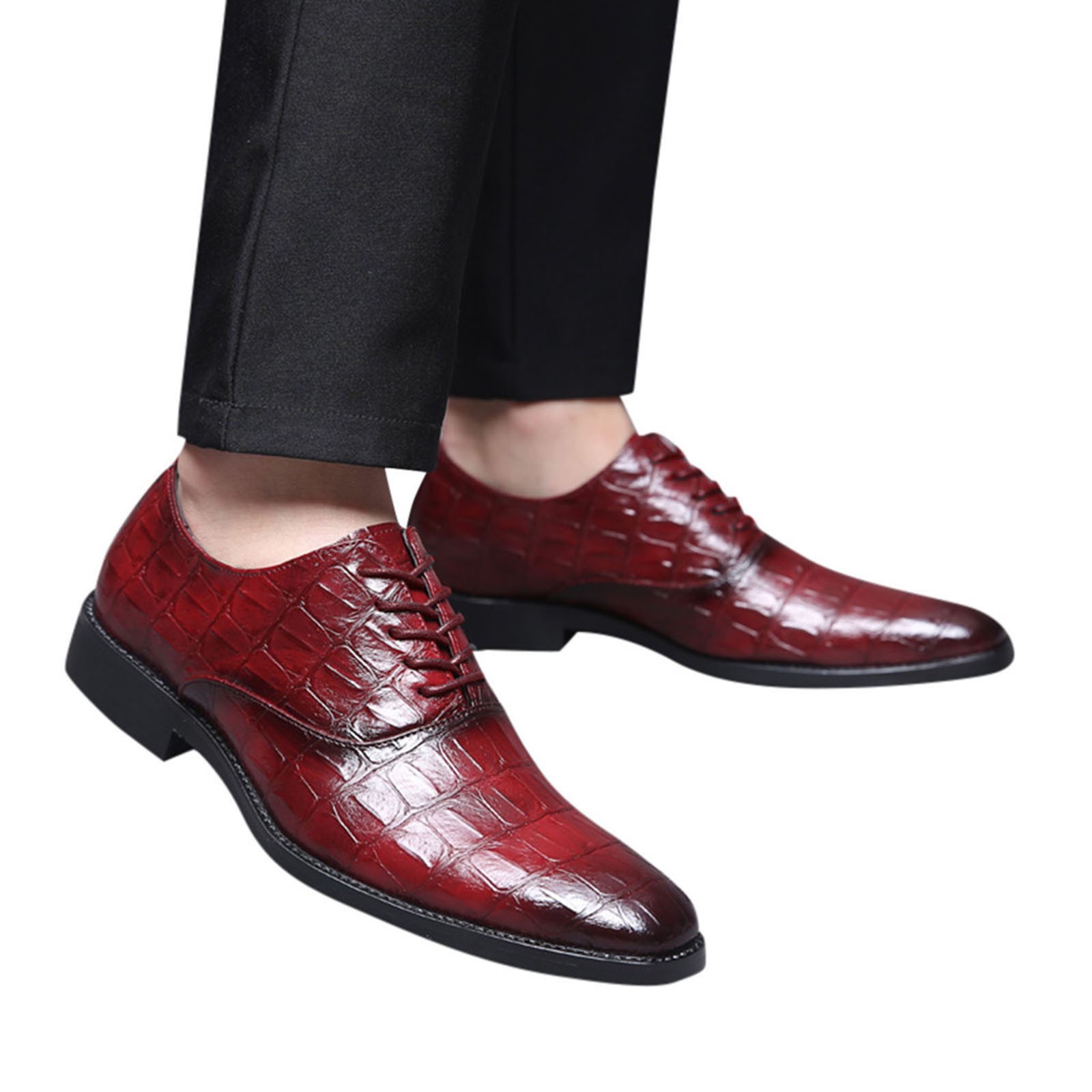 Vedolay Men’s Dress Shoes Oxford lace up Formal Leather Shoes for Men ...