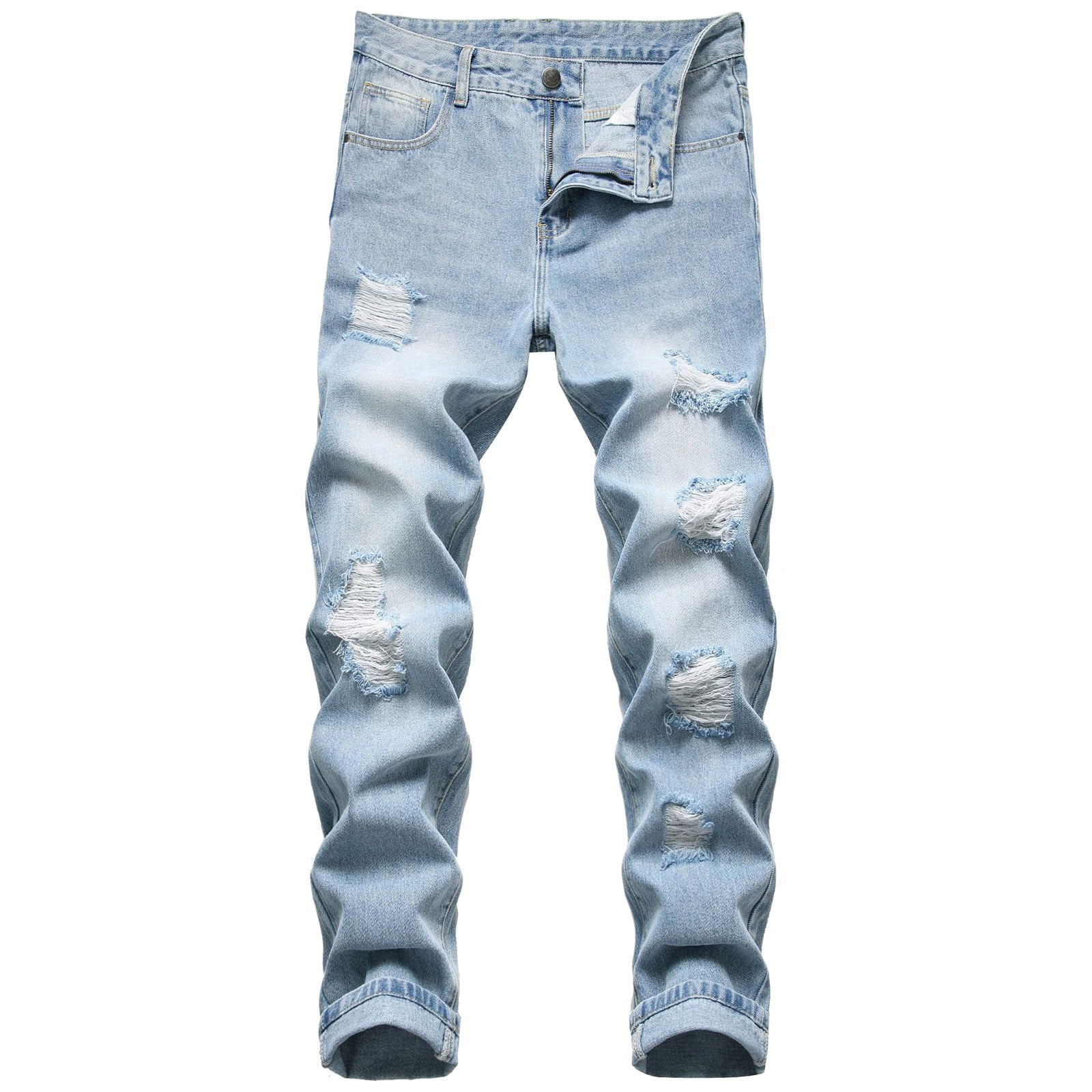 Vedolay Mens Ripped Jeans,Distressed Destroyed Slim Fit Straight Leg ...