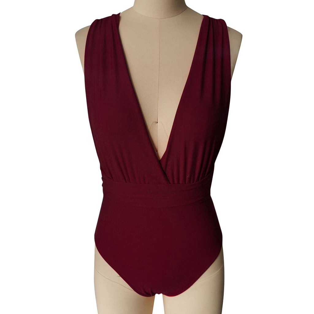 Vedolay One Piece Swimsuit Womens Halter One Piece Swimsuit V Neck