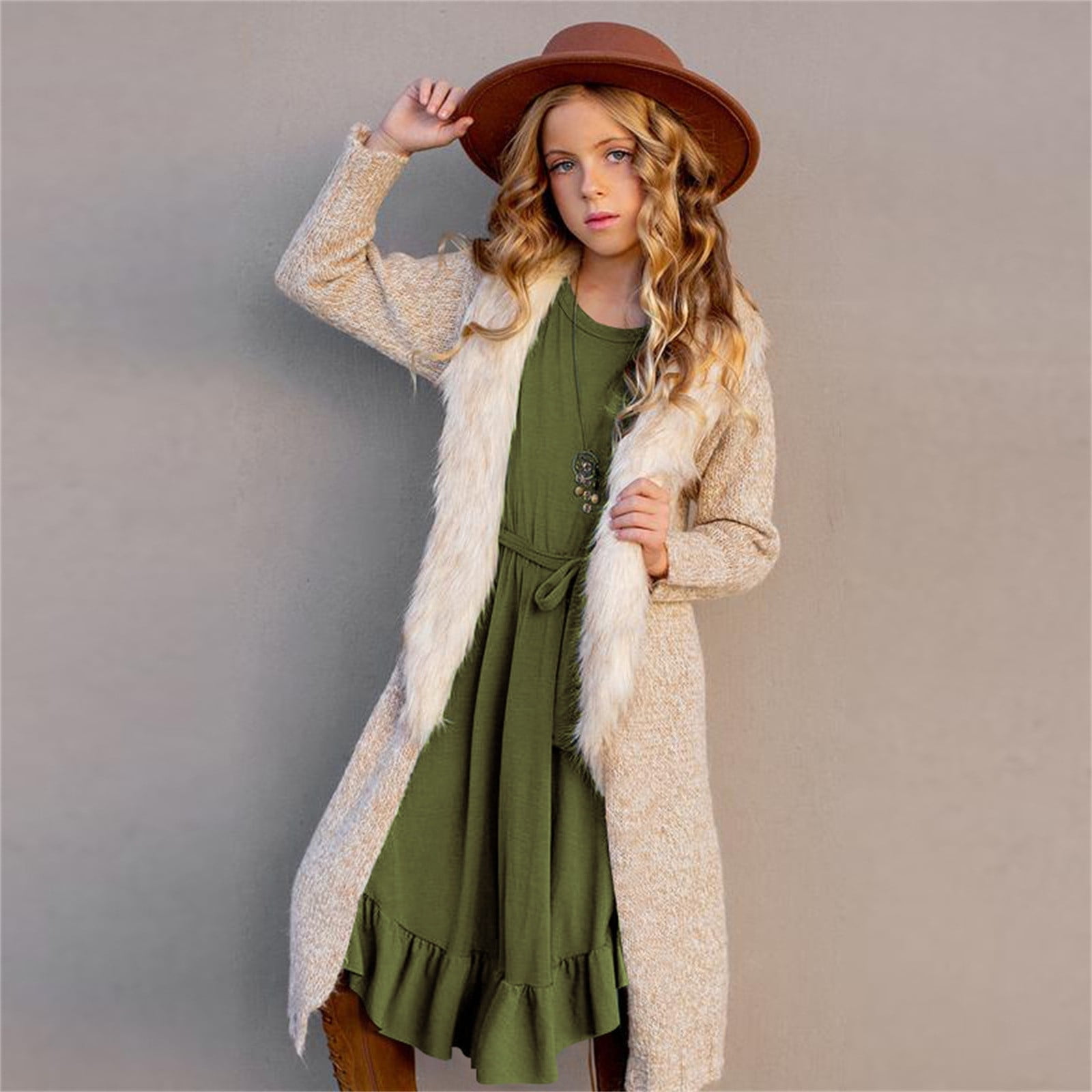 Vedolay Shirt Dress Girls Vintage Dresses Girls' Special Occasion Dress ...