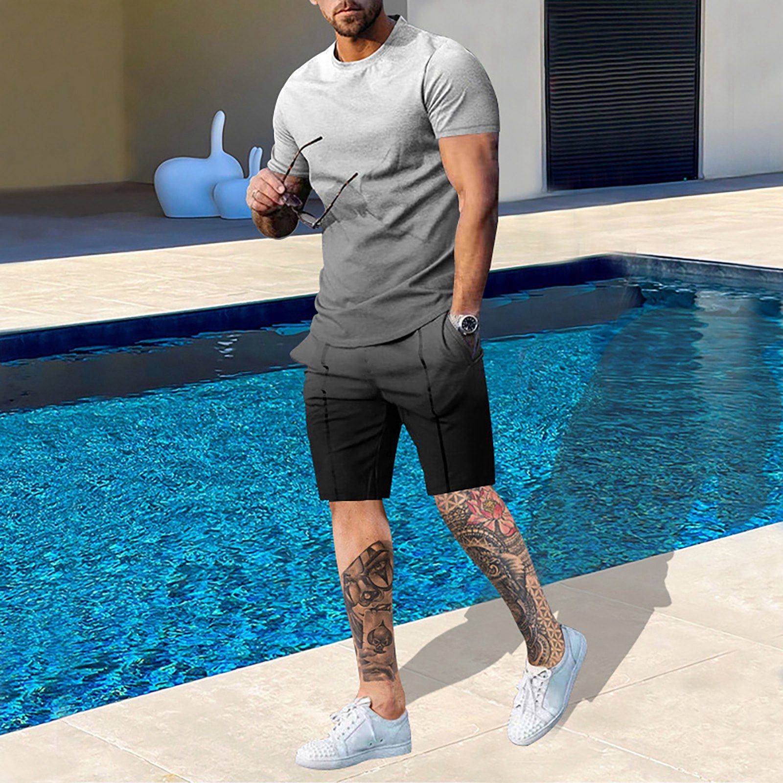 Vedolay Short Outfits For Men Casual 2 Piece Outfits for Men Shorts ...