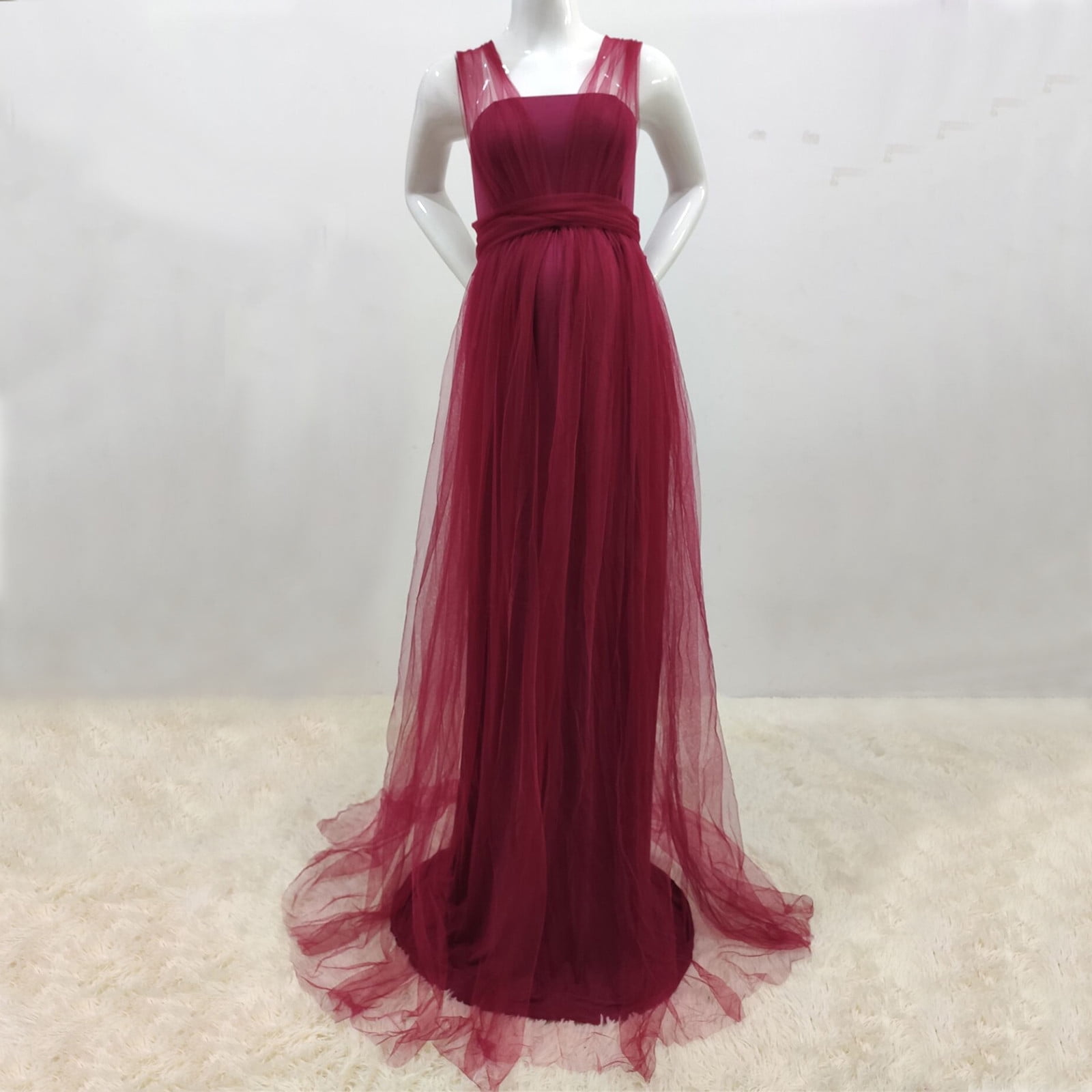 Vedolay Spring Maternity Dress Women's Maternity Maxi Dress Sleeveless ...