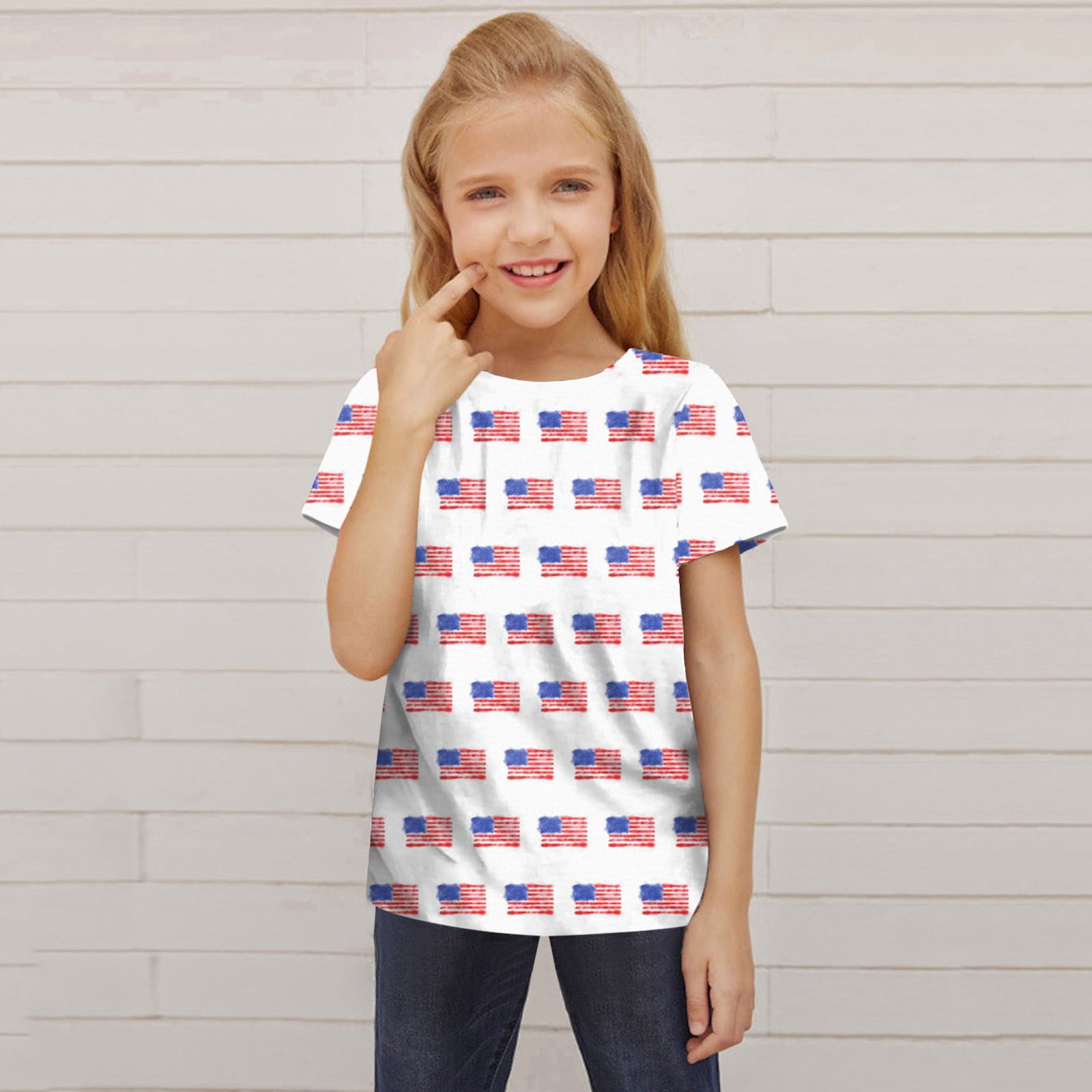 Vedolay Spring Tops For Girl Girl's Cute One Shoulder Ruffle Trim ...