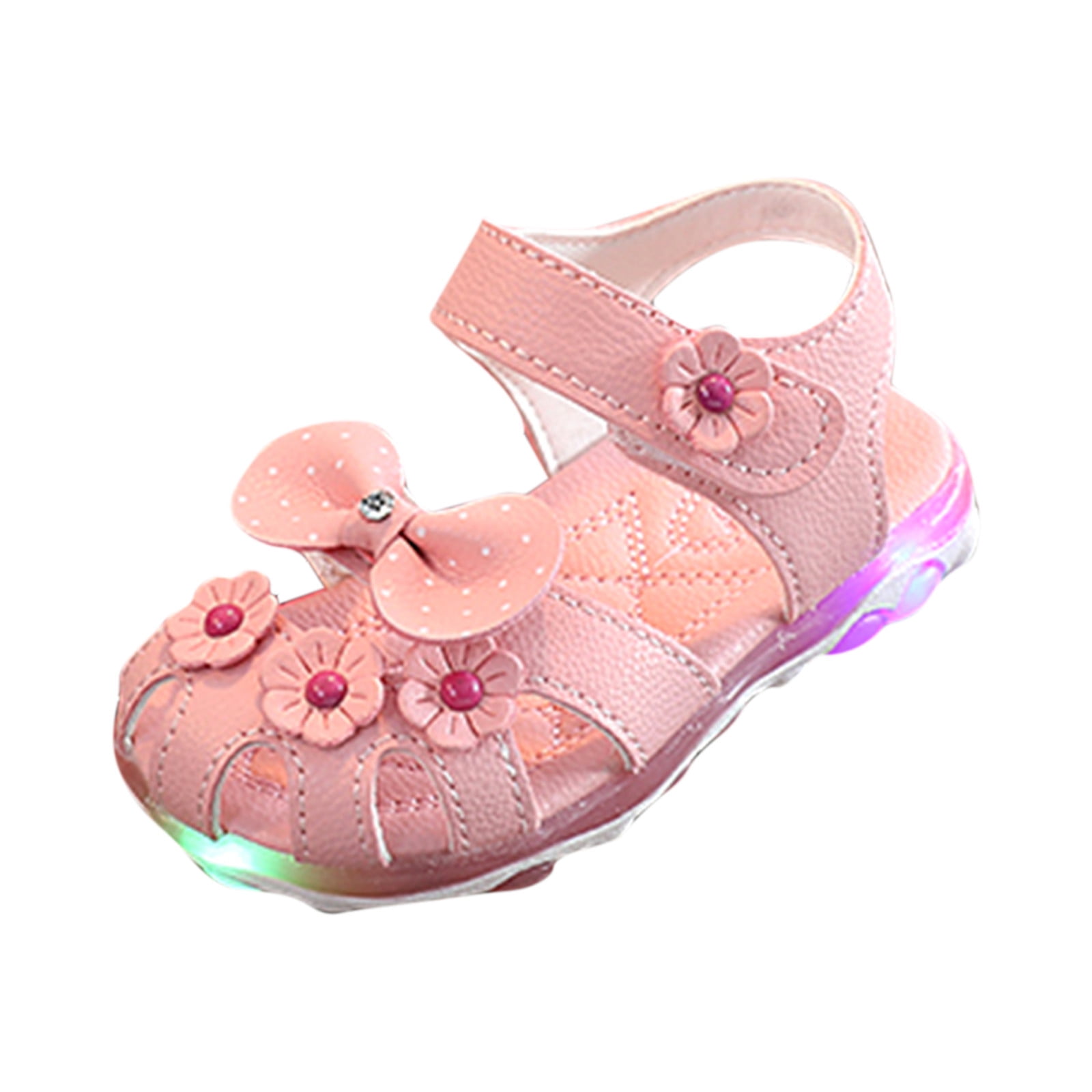 Vedolay Toddler Girl's Summer Soft Closed-Toe Princess Flower Outdoor Casual Sandals(Pink,7 ...