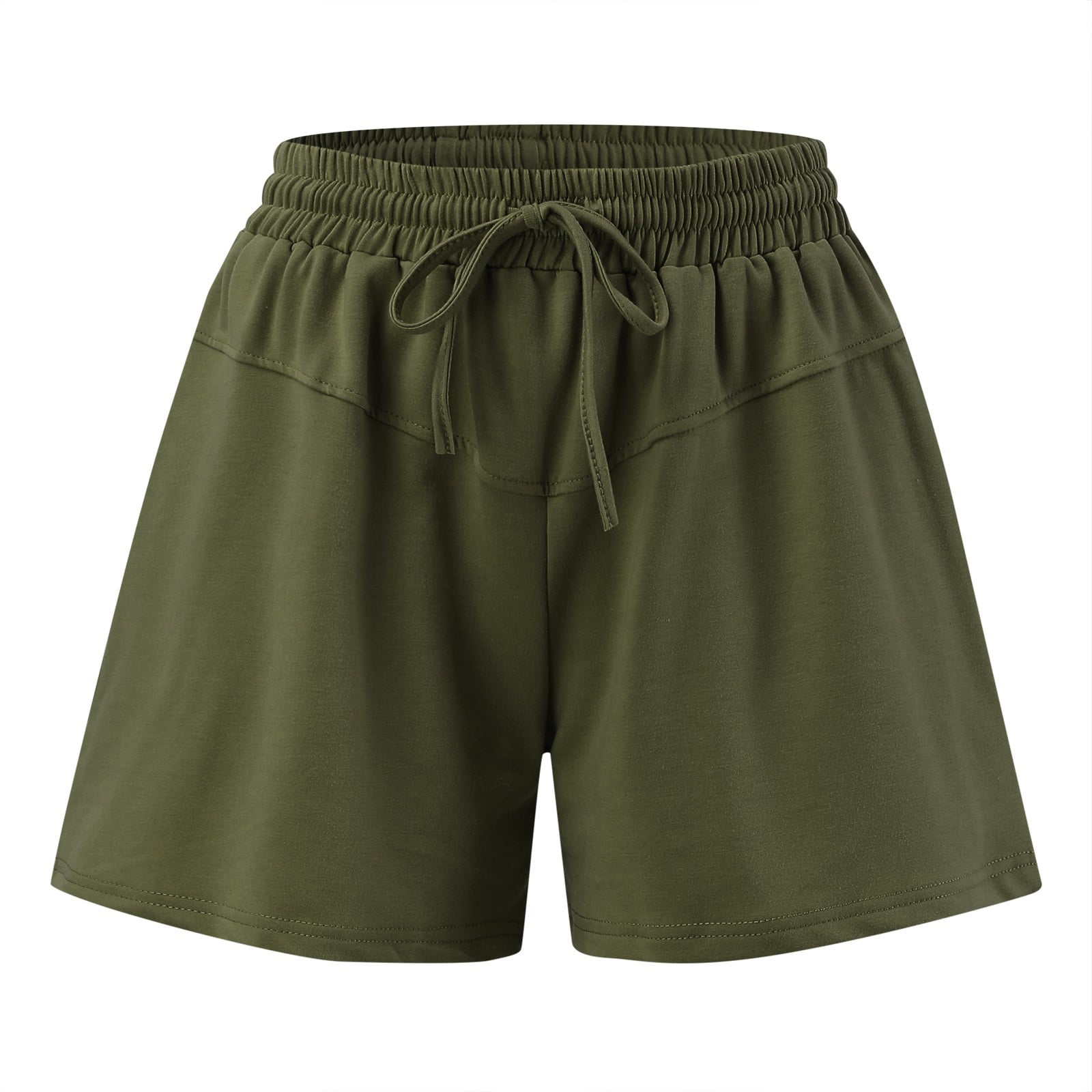 Vedolay Womens Casual Summer Drawstring Elastic High Waist Shorts,Green ...