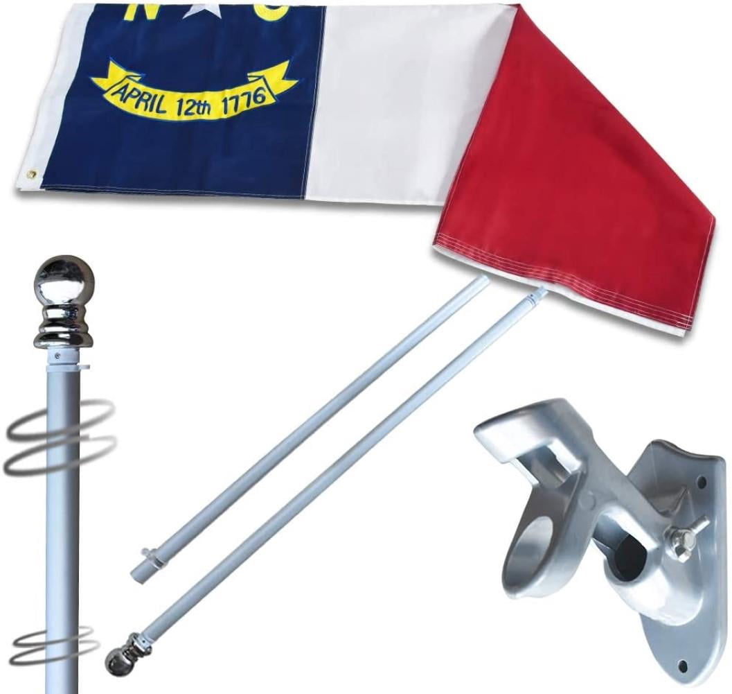Vedouci American 6FT North Carolina State Flag Kit with Nylon Flag ...