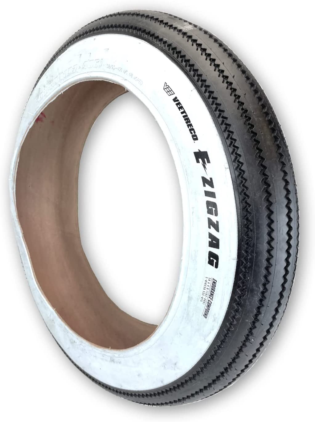 Vee Tire 20x4.0 White Wall Zig Zag E-Bike 50 Tubeless Ready Tire with ...