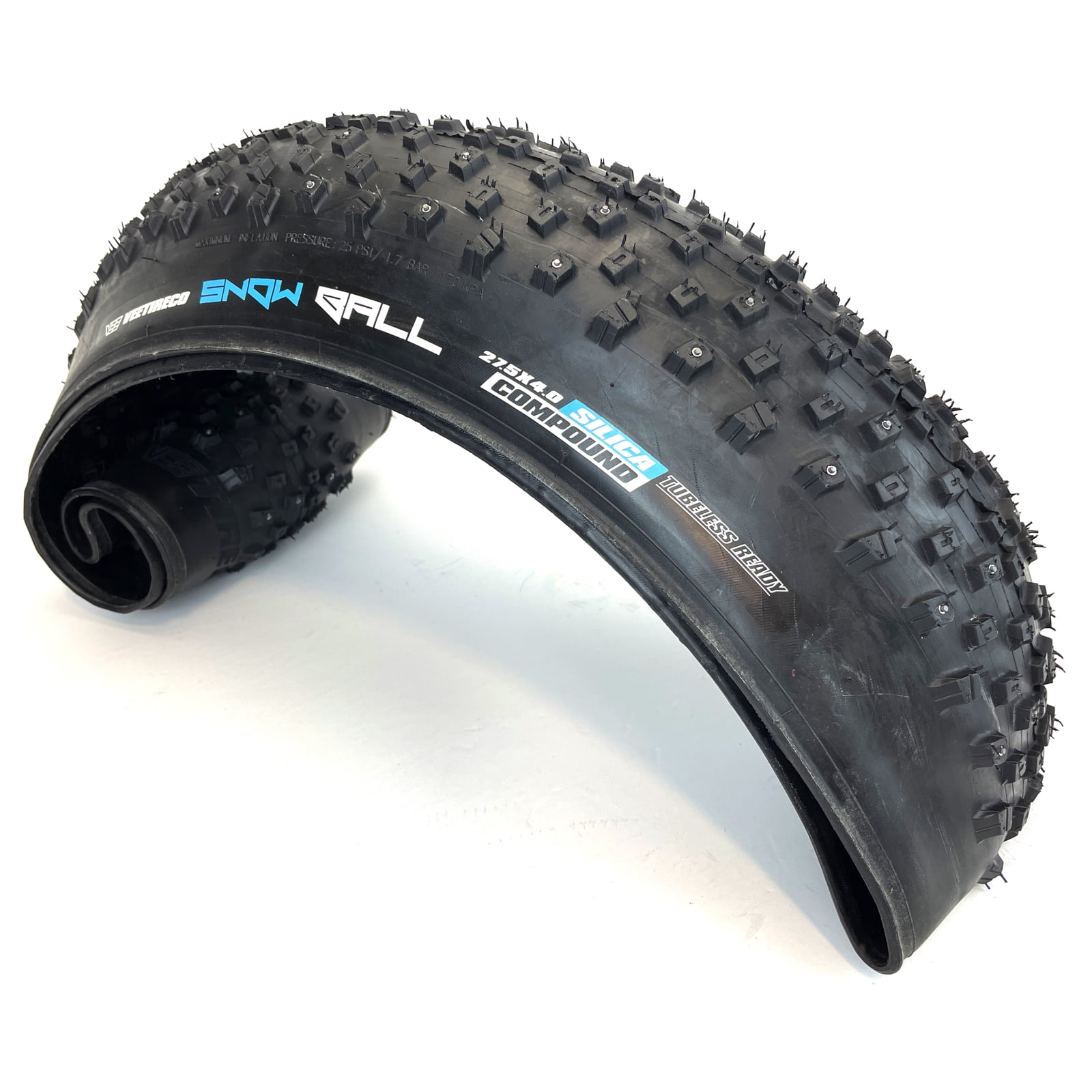 Vee Tire 27.5x4 Snow Ball Studded Folding Bead Bike Tire Silica ...