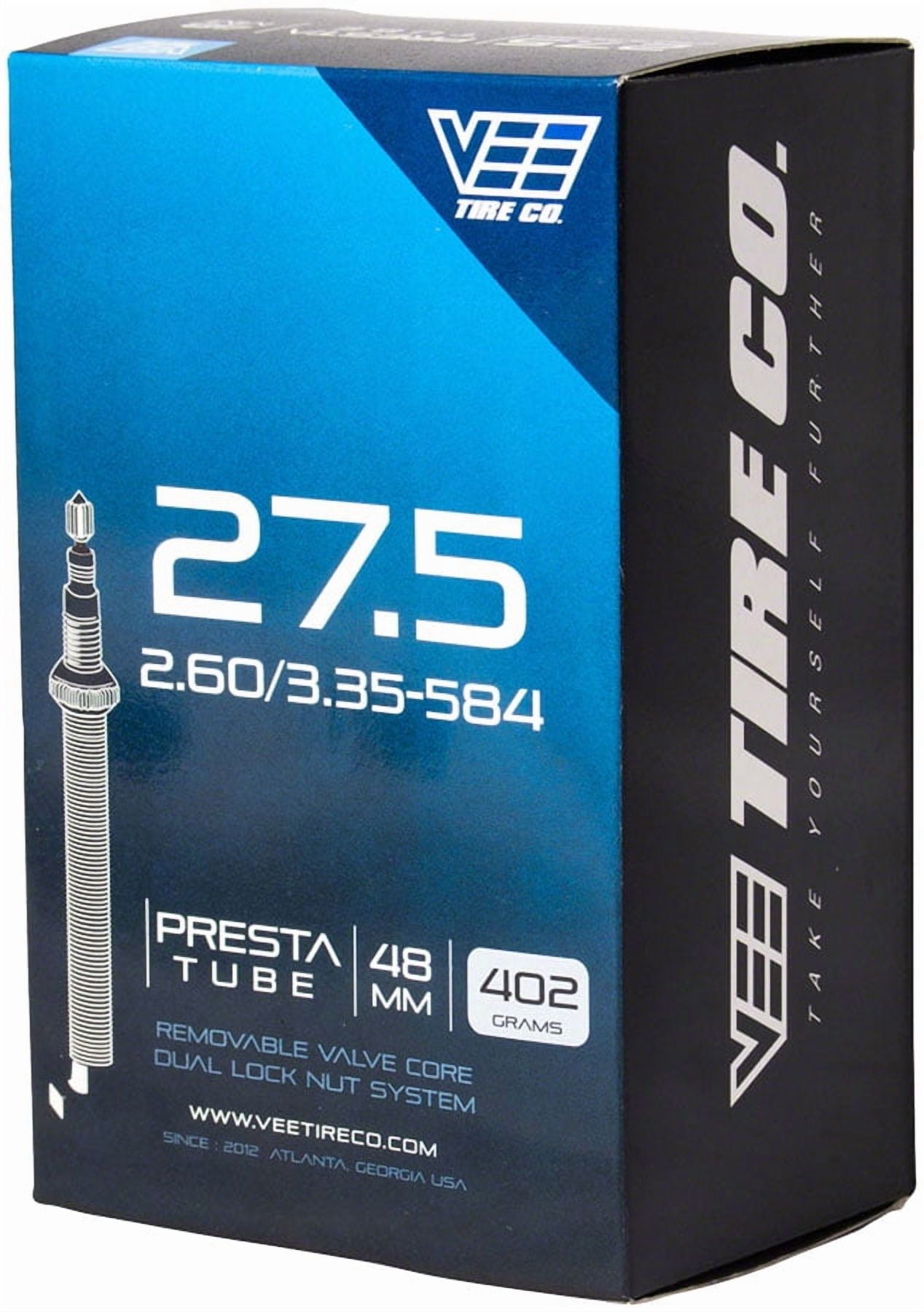 Vee Tire Co. Tube - Plus Size, 27.5 x 2.60 - 3.35, 40mm Presta Valve ...