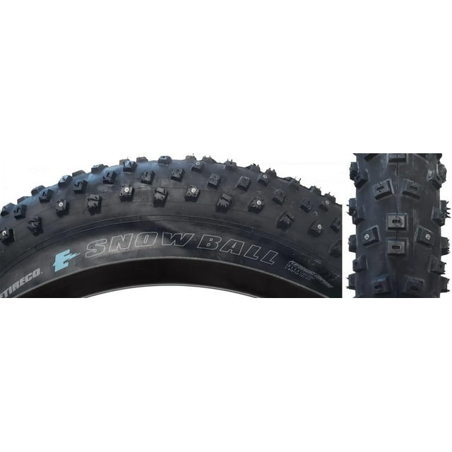 Vee Tire Snowball Fat Bike Tire 20x4.0 Studded Wire 26 TPI Override E-Bike 50 Black - Walmart.com