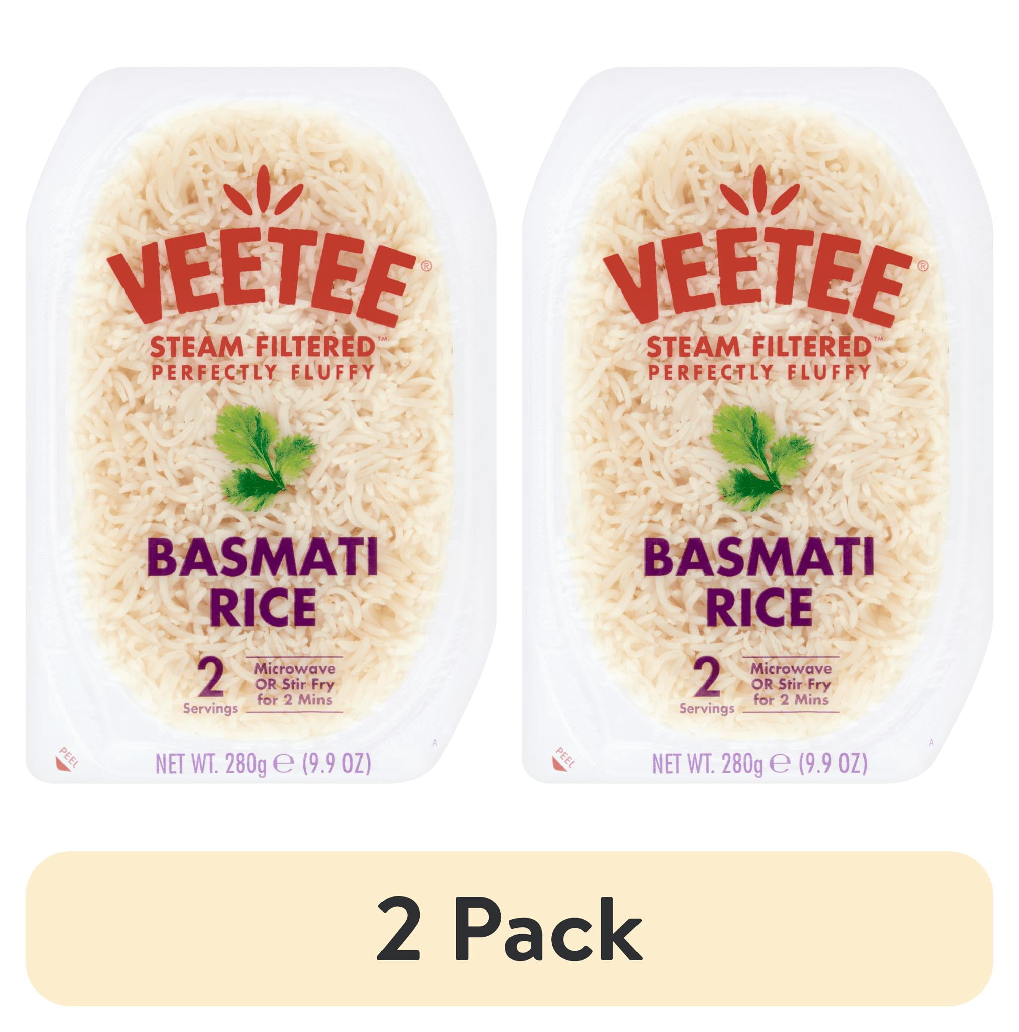 (2 pack) VeeTee Heat and Eat Basmati Rice – 9.9 oz, Free From artifical ...