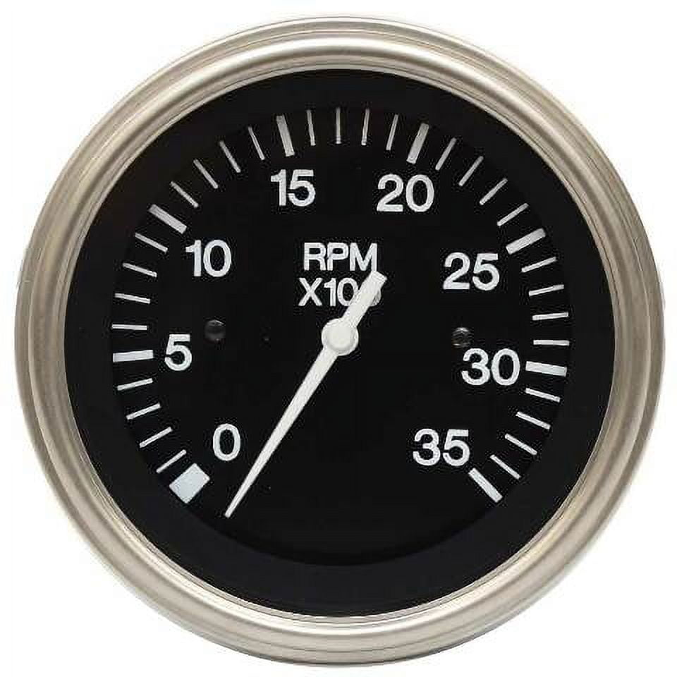 VeeThree Boat Tachometer Gauge 82303P | Heavy Duty Series 3 3/8 Inch ...