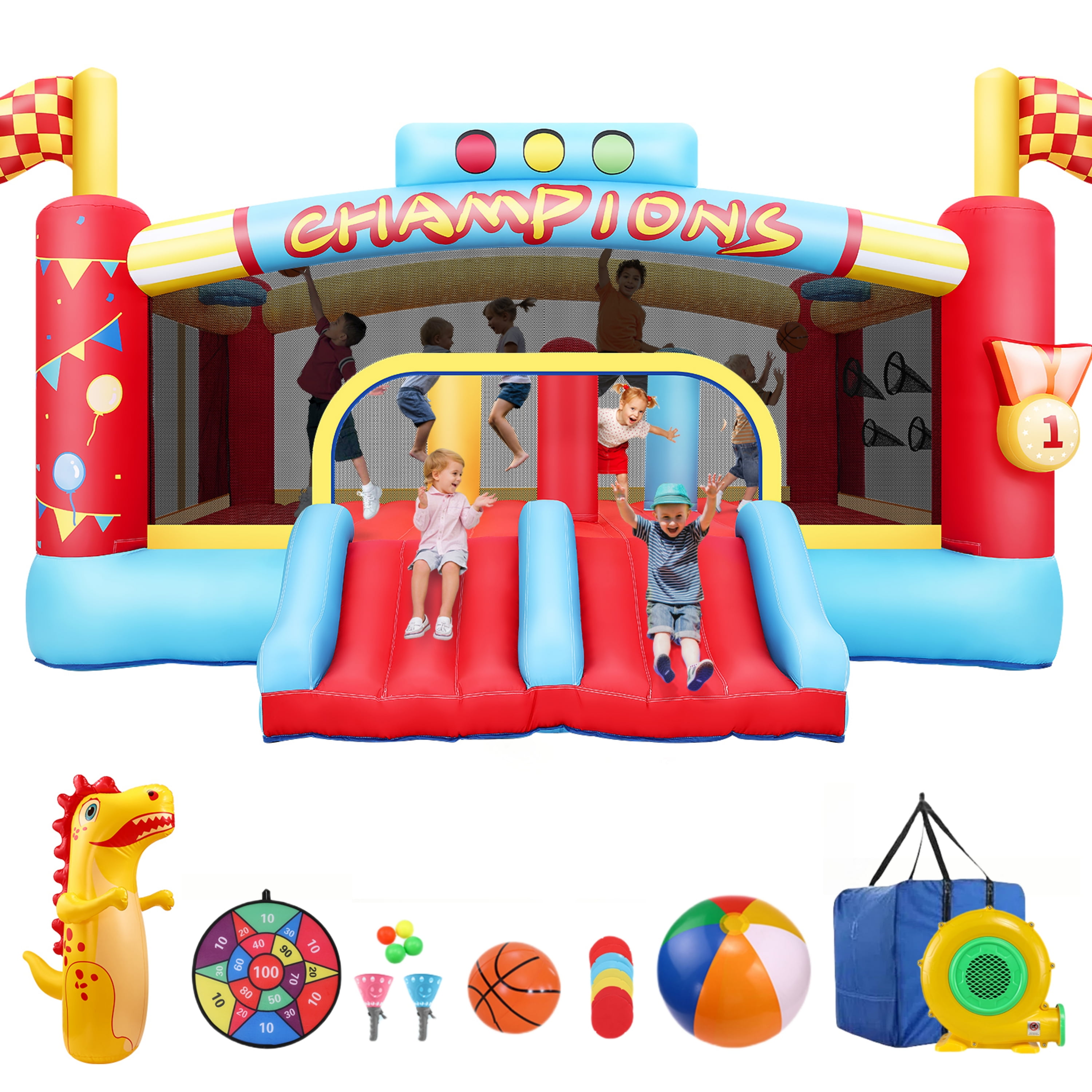 Veeboto Bounce House with 750W Blower, Indoor & Outdoor Jumping House ...