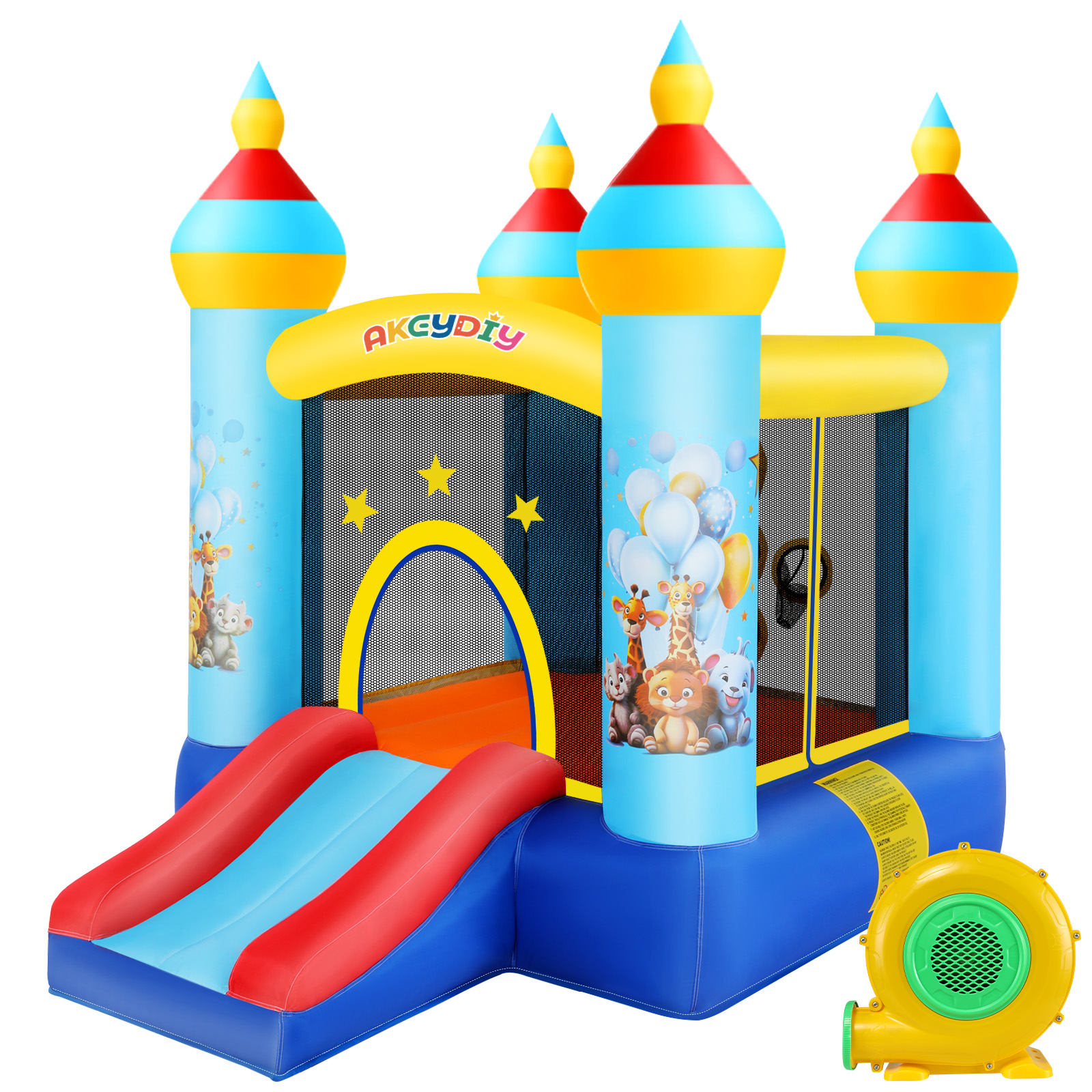 Veeboto Inflatable Bounce House with Blower, Bouncy Castle with Slide ...