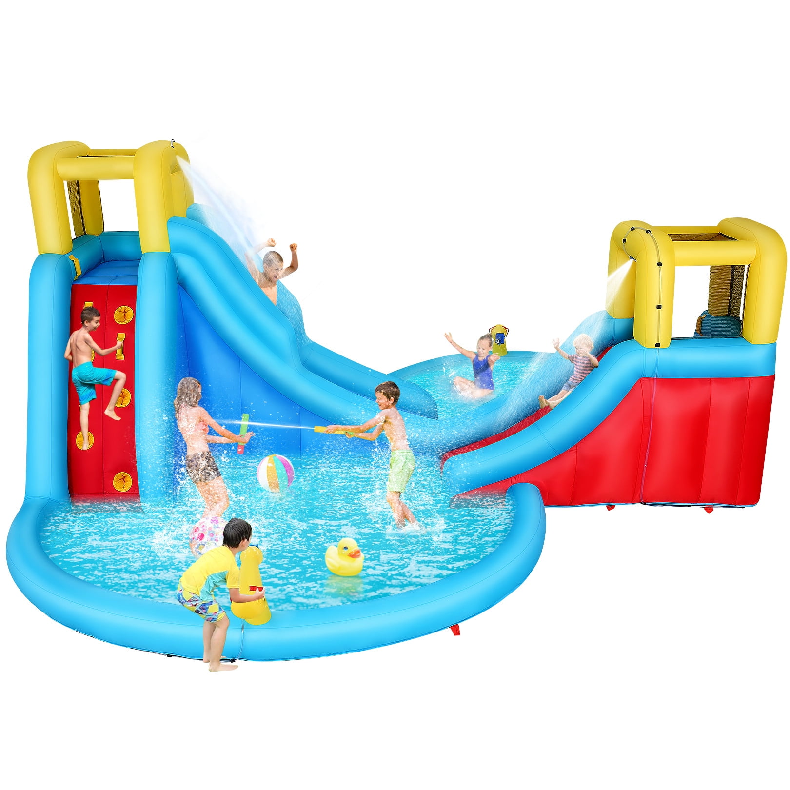 Veeboto Inflatable Water Slide, Bouncy House with Water Slide, Climbing ...