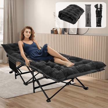 REDCAMP Folding Camping Cots with Pad for Adults, Portable Heavy Duty ...