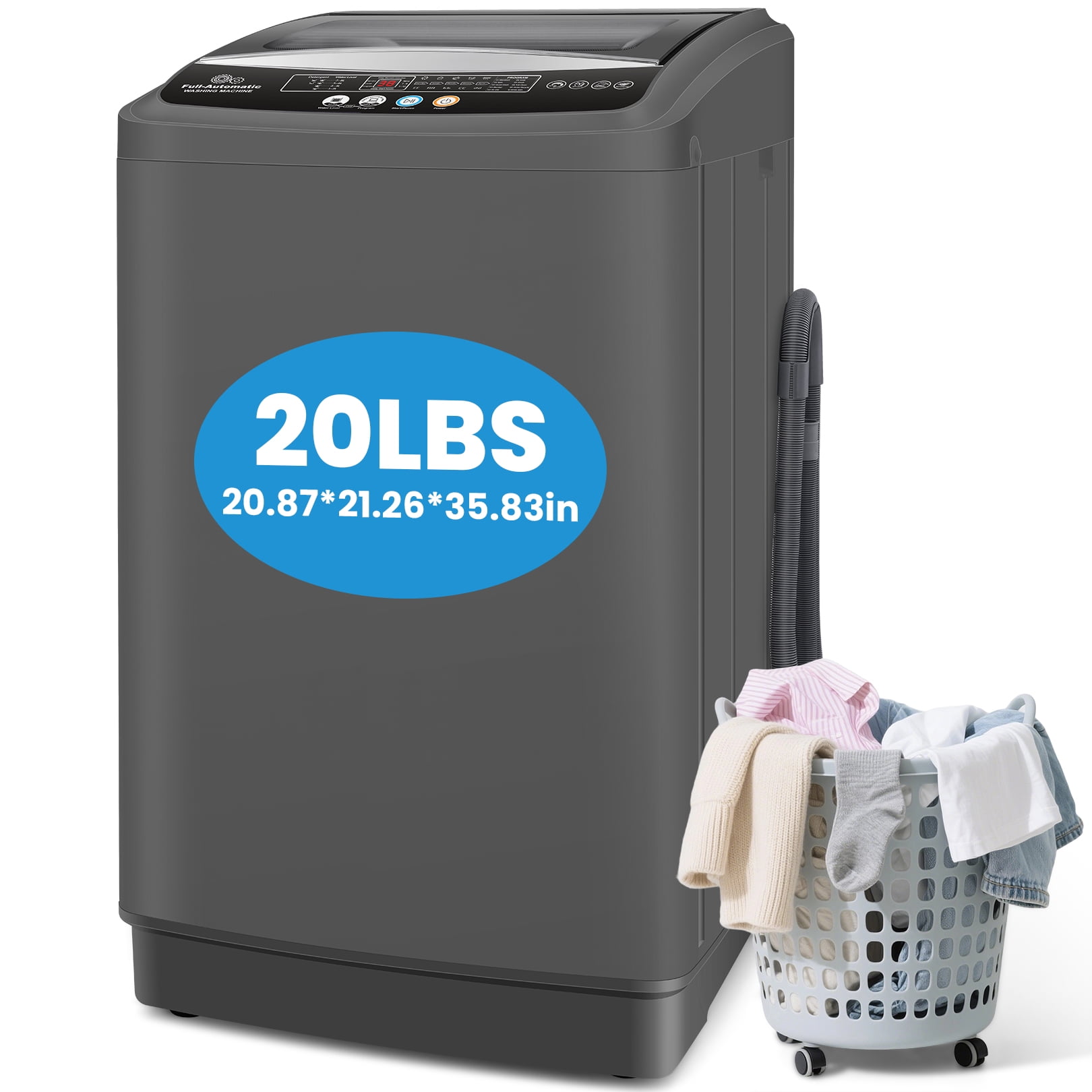 Veeboto Portable Washing Machine, 20lbs Full Automatic Washer Machine ...